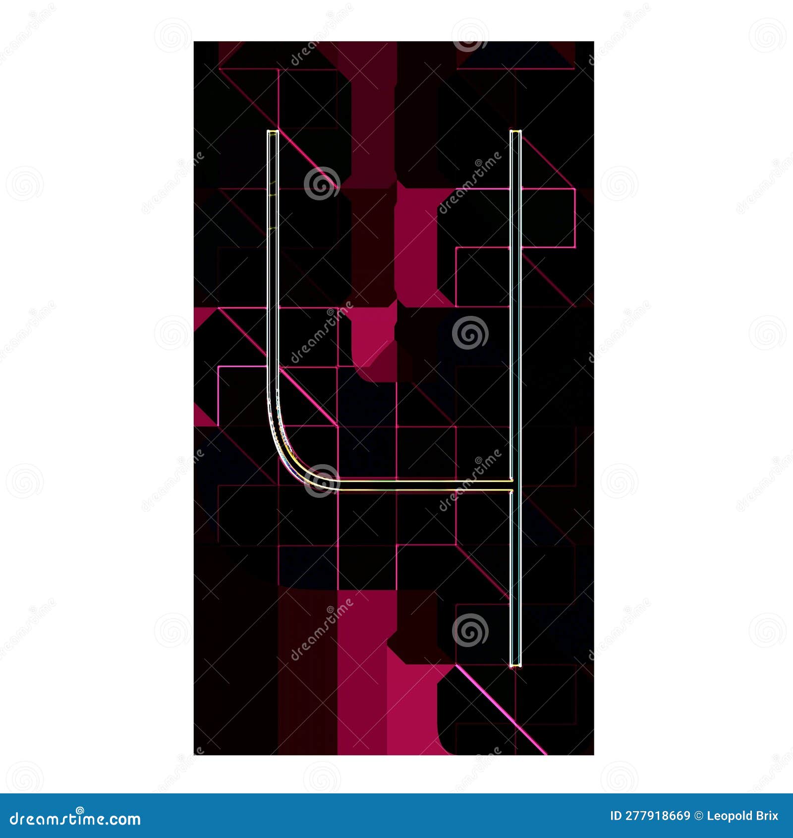 Number Four Design Light in the Dark Stock Illustration - Illustration ...