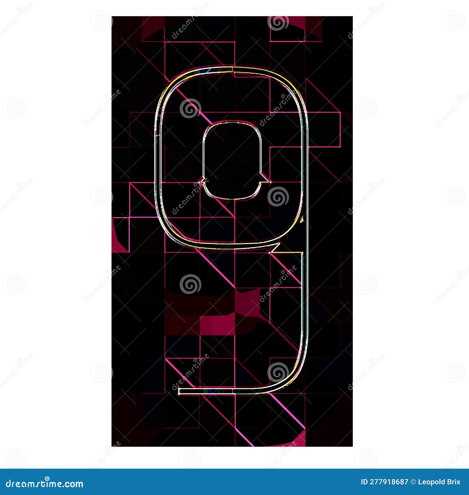 Number Nine Design Light in the Dark Stock Illustration - Illustration ...