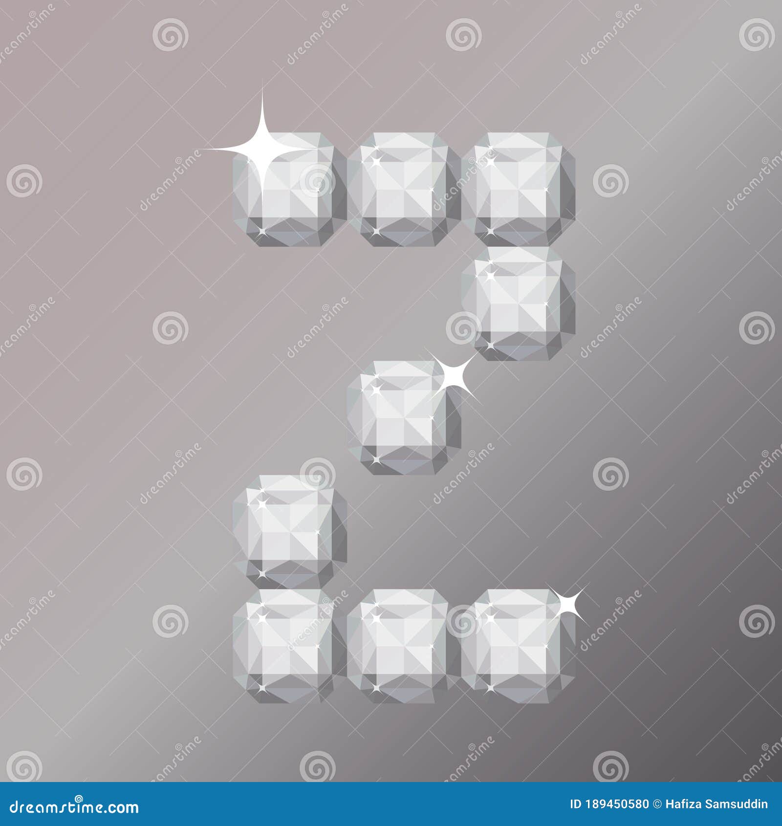 Capital Letter Z in Diamonds. Vector Illustration Decorative Design ...