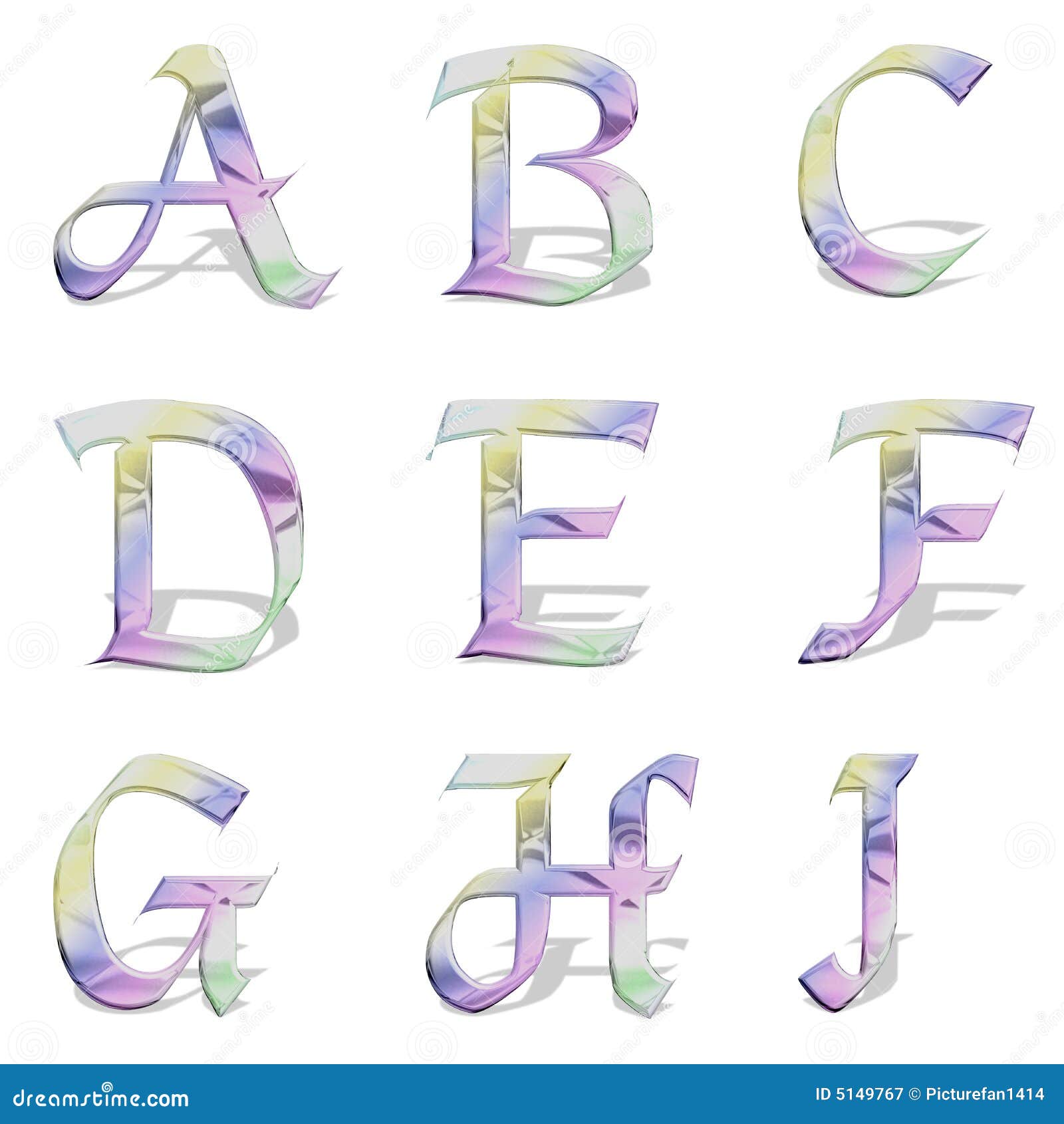 Capital Letters Alphabet Cartoon Illustration | CartoonDealer.com #32964287