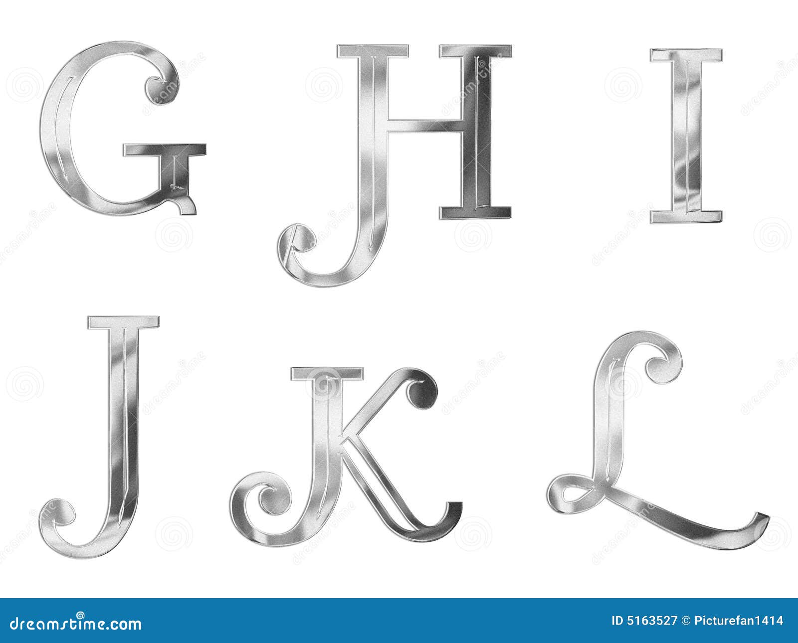 Capital Letters silver 2 stock illustration. Illustration of letters ...