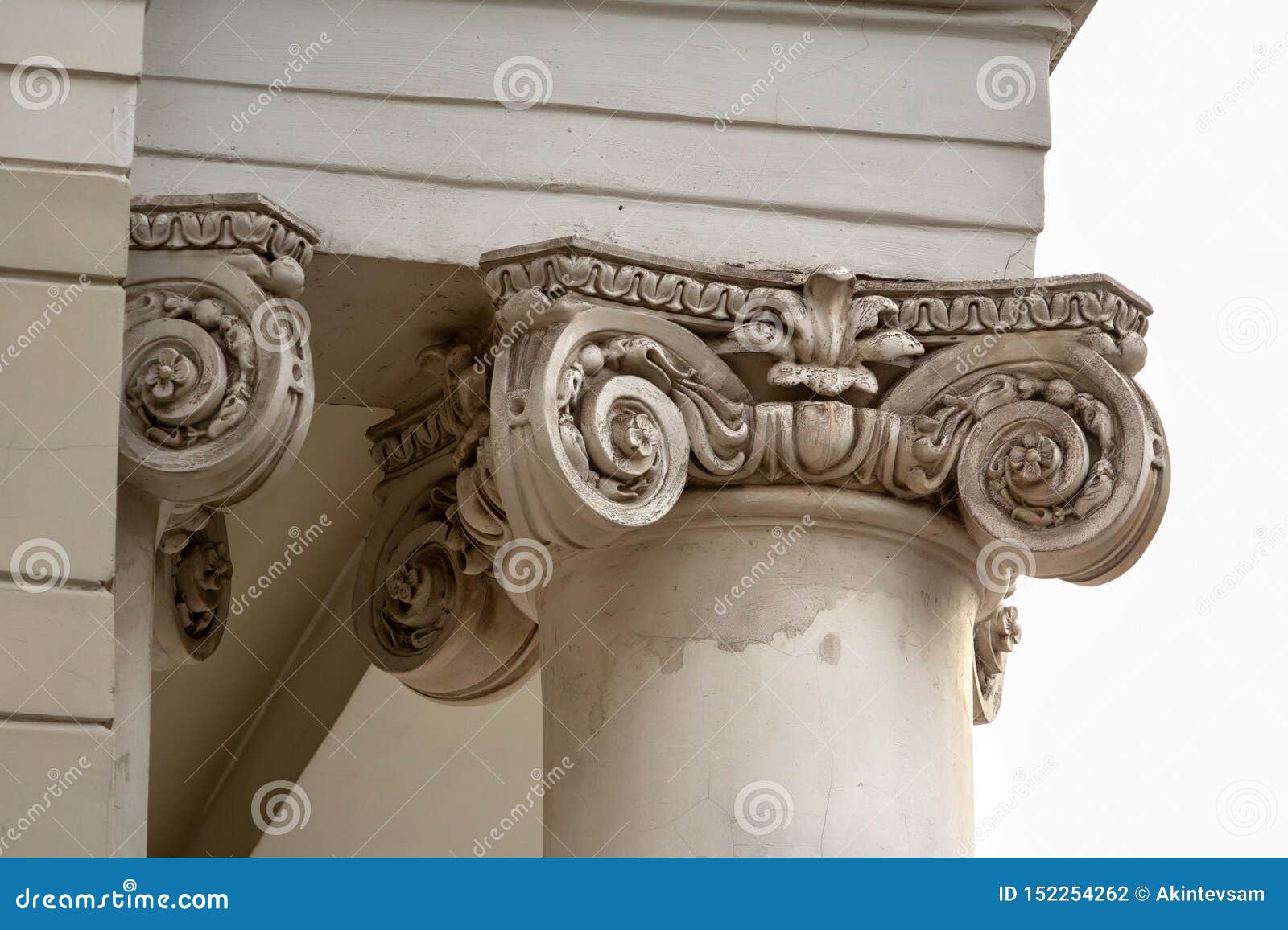 Capital - the Upper Part of the Column Close-up. Stock Photo - Image of ...