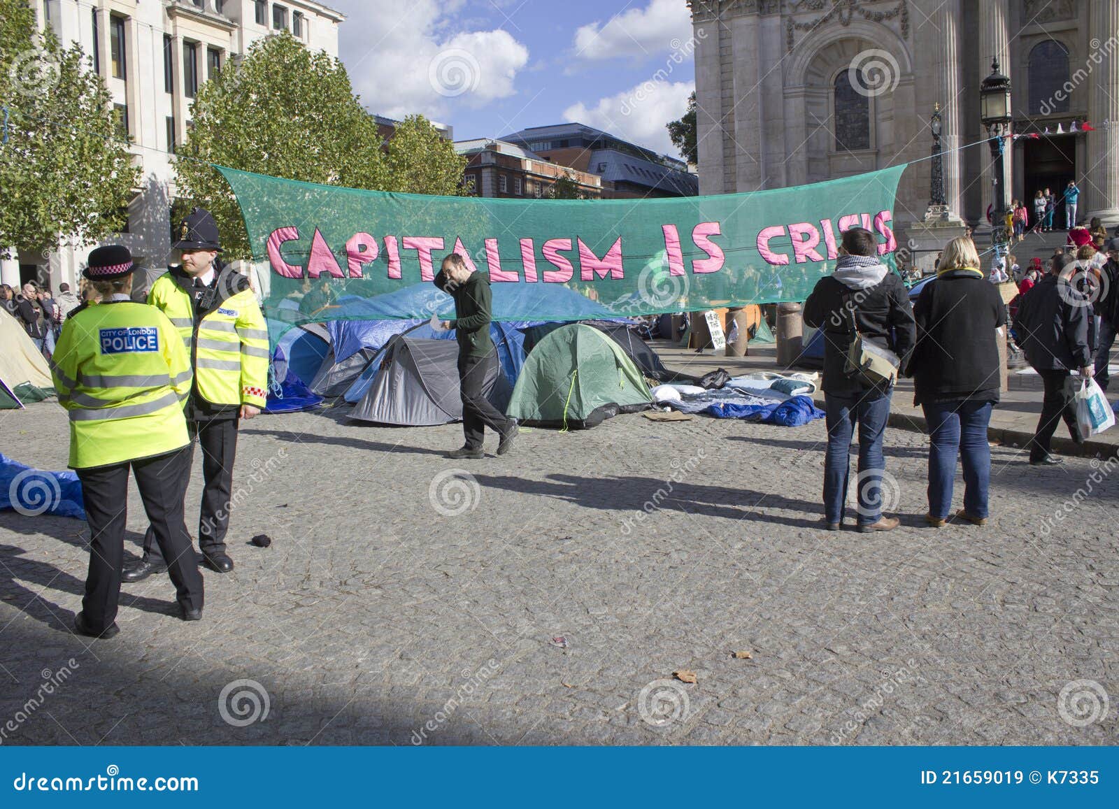 Capitalism is crisis editorial stock image. Image of landmark - 21659019