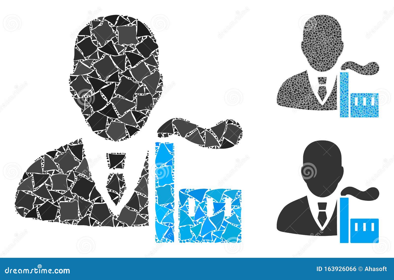 Capitalist Oligarch Composition Icon of Humpy Elements Stock Vector ...