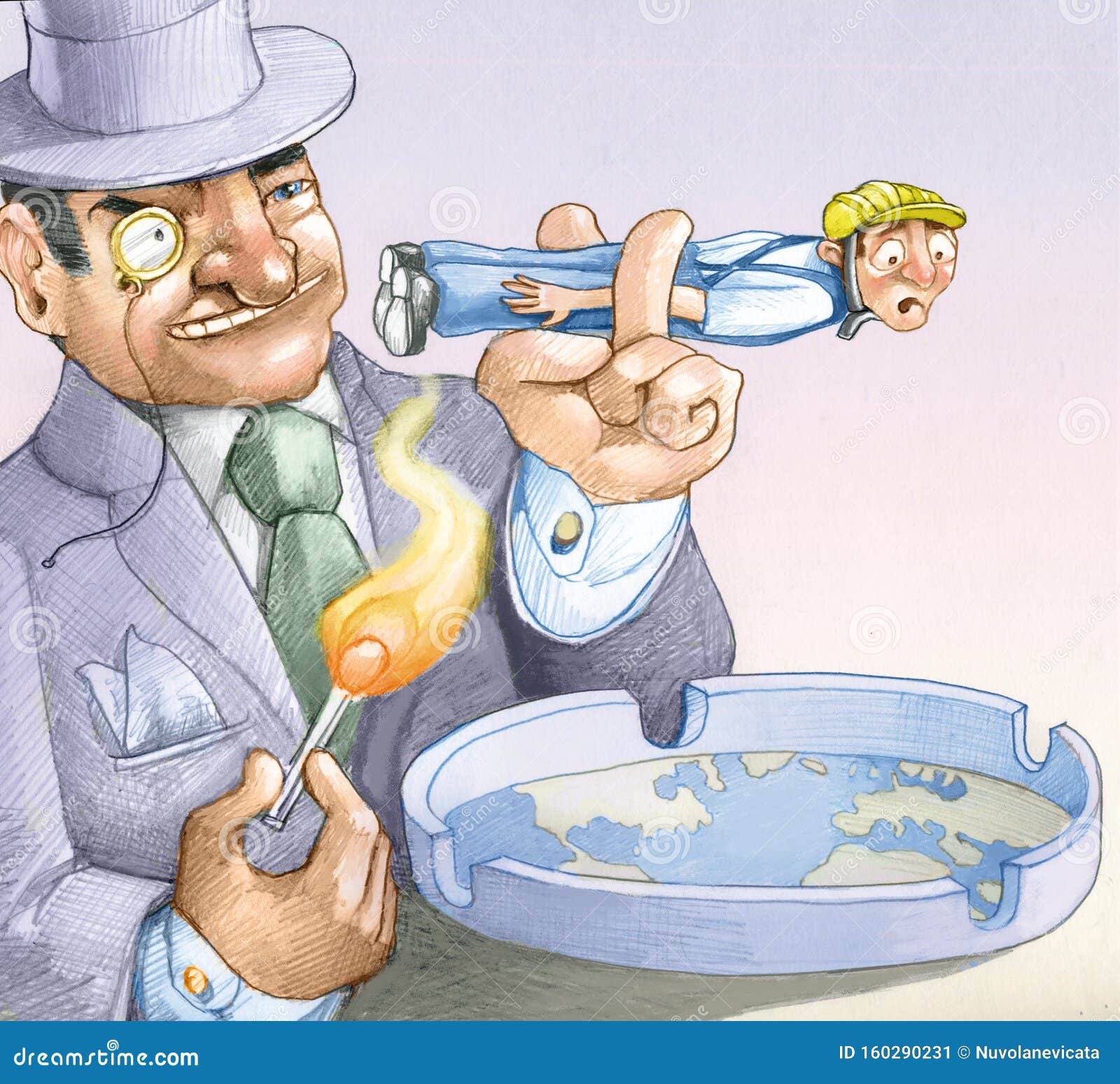 Exploitation and Destruction Stock Illustration - Illustration of ...