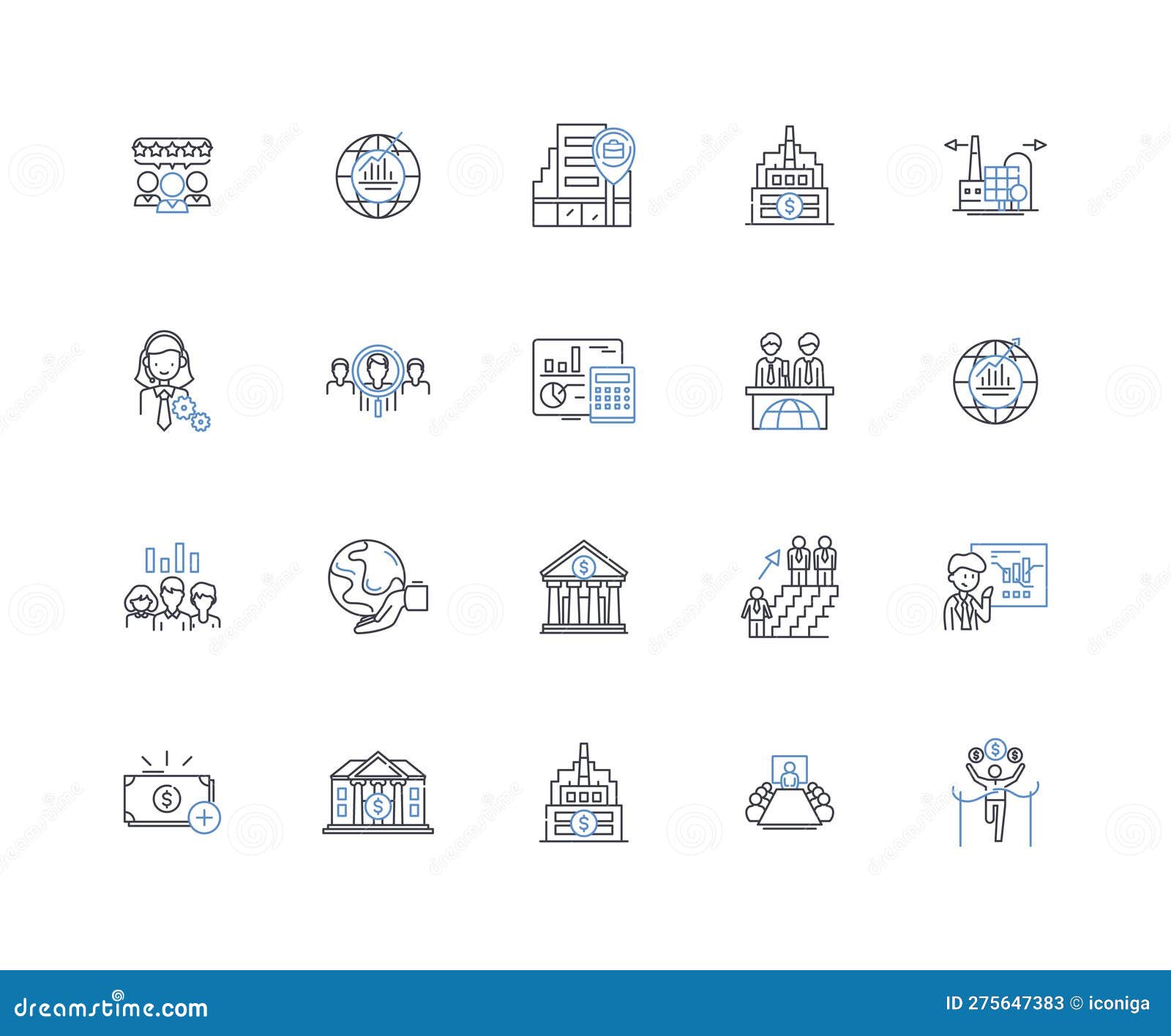 Capitalization Line Icons Collection. Case, Proper, Title, Upper, Lower ...