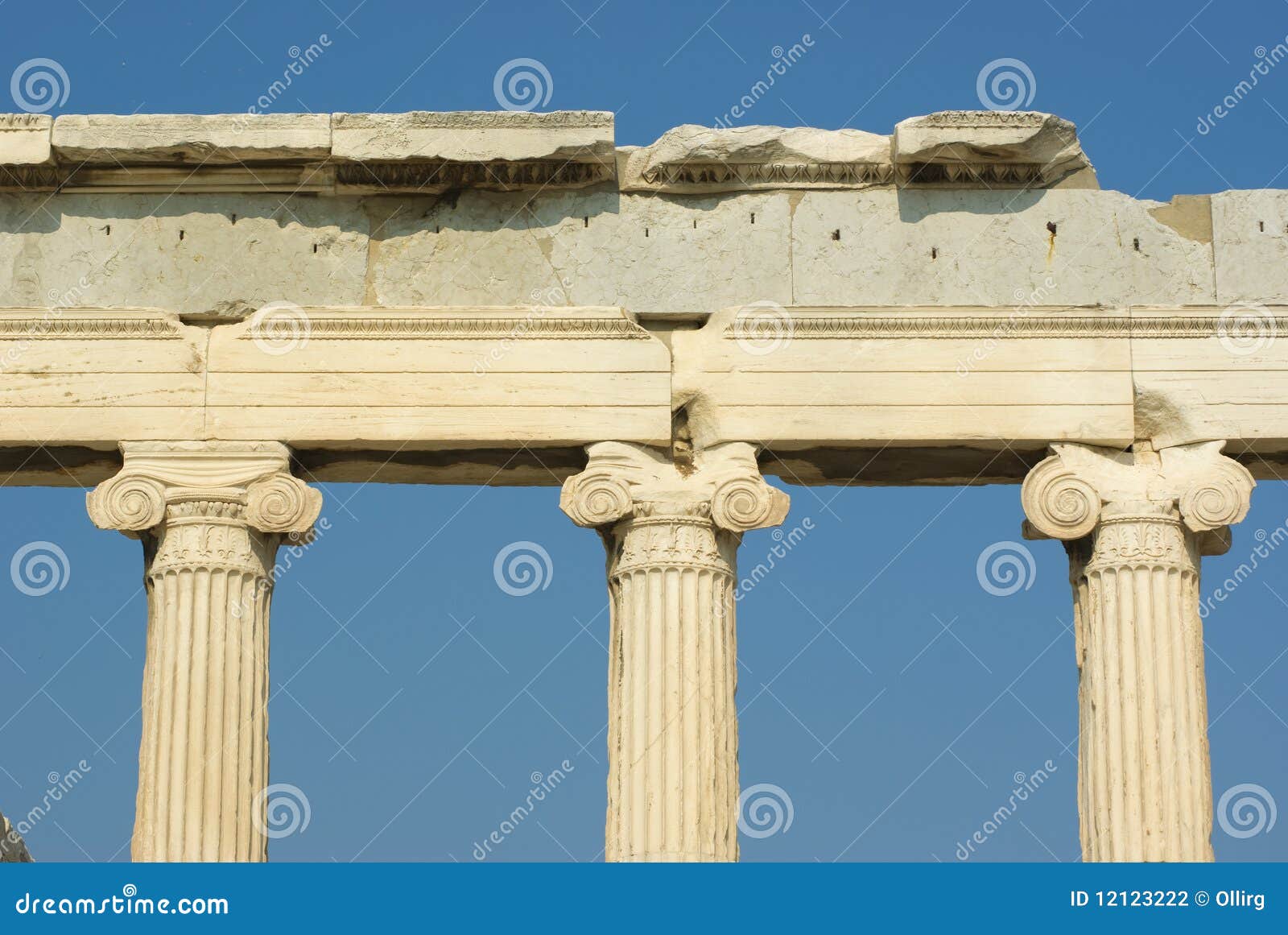 Capitals Greek on Acropolis Stock Photo - Image of athens, ancient ...