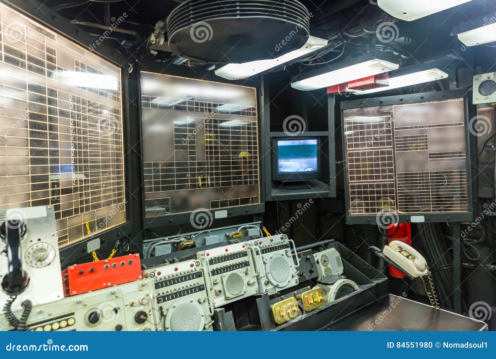 Control Panel In Cockpit Of Old Military Airplane Editorial Image ...