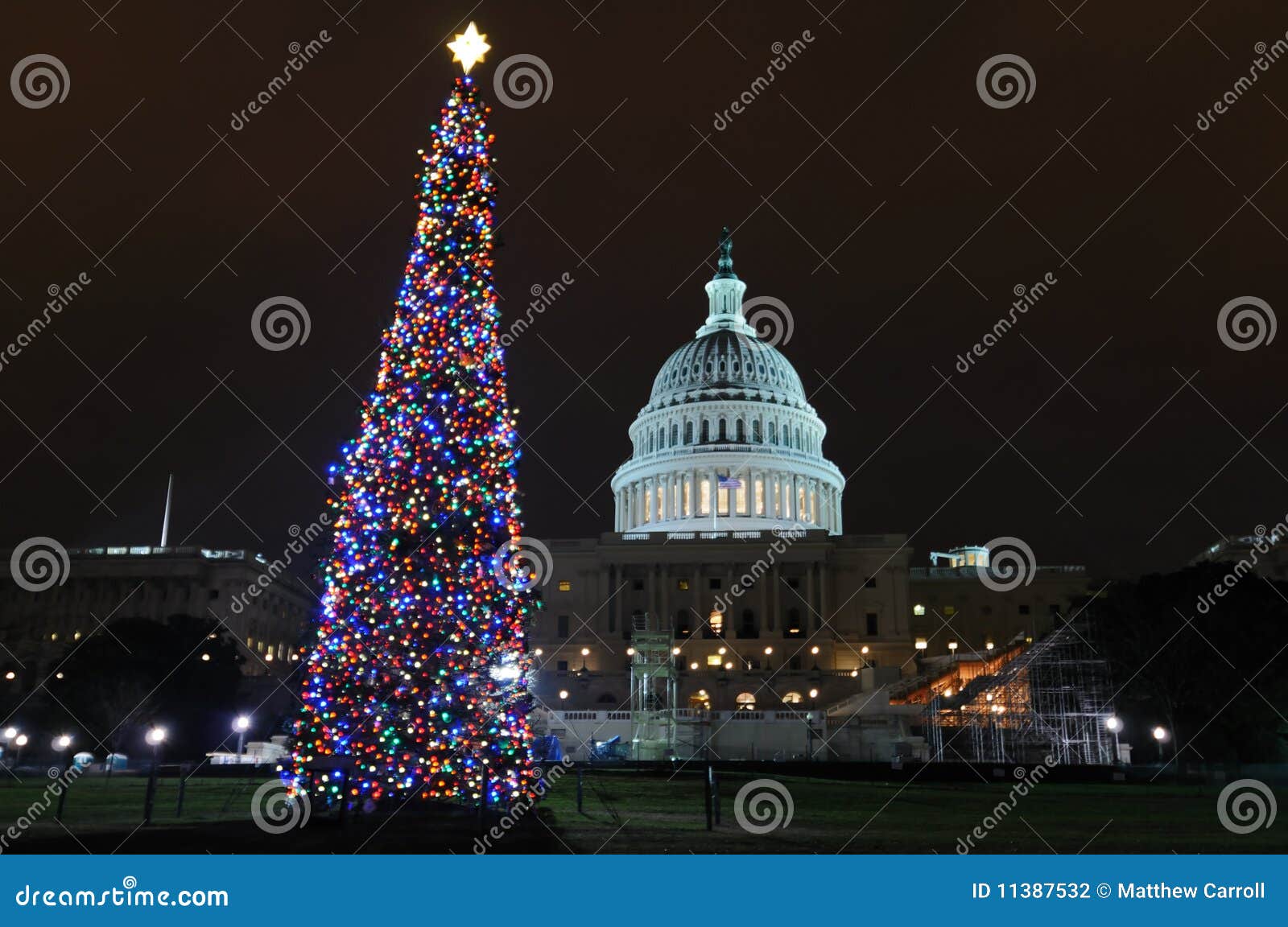 Capitol Building stock photo. Image of district, christmas - 11387532
