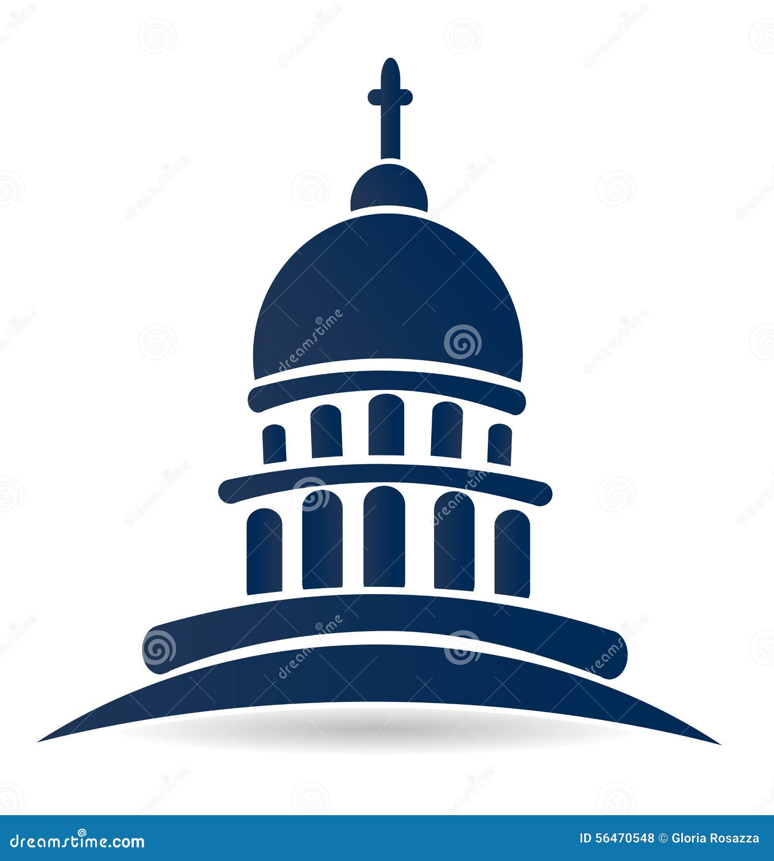 Capitol Building Church Temple Logo Stock Vector - Illustration of dome ...