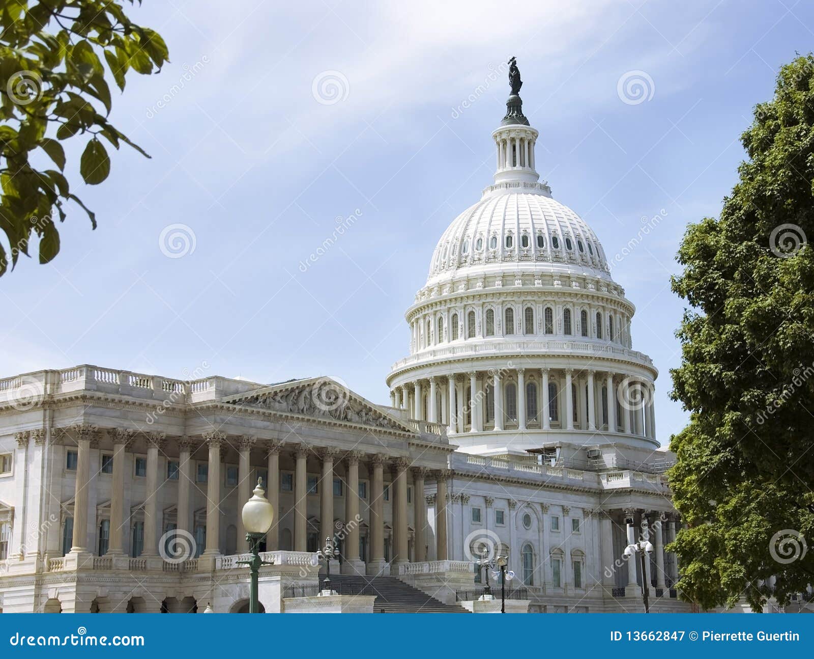 Capitol Building and Congress Library Stock Image - Image of travel ...