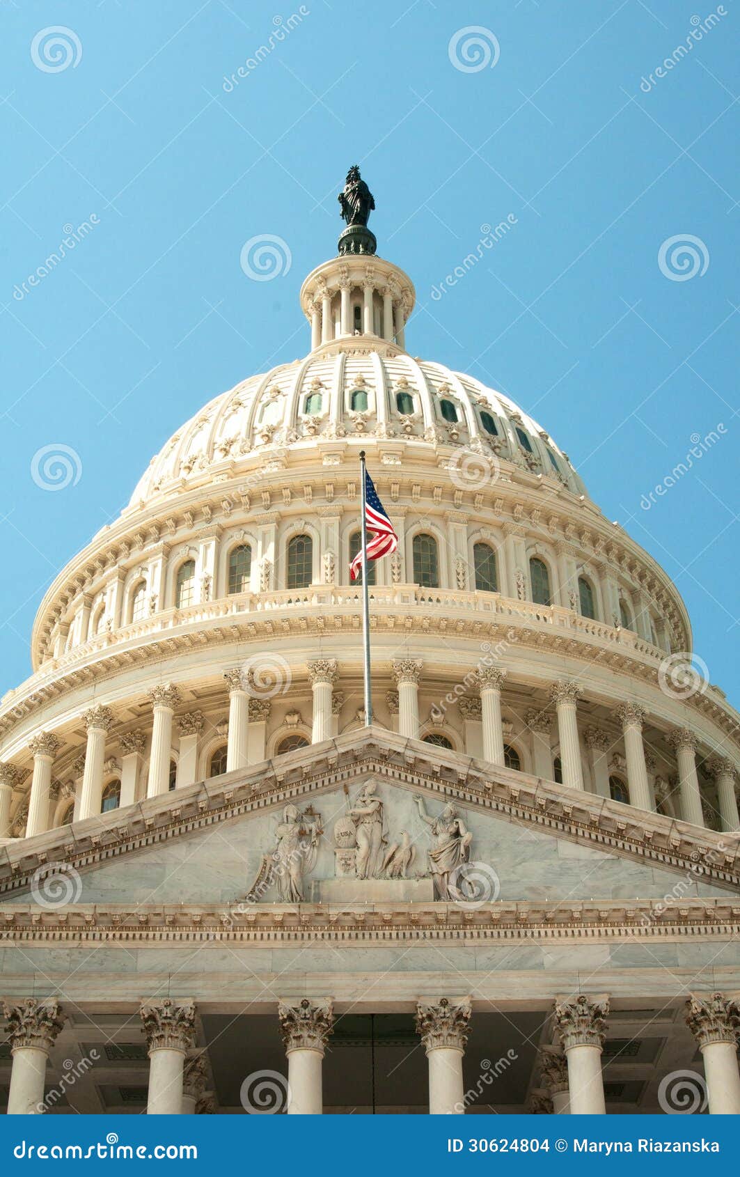 Capitol Building Dome in Washington DC Stock Photo - Image of ...