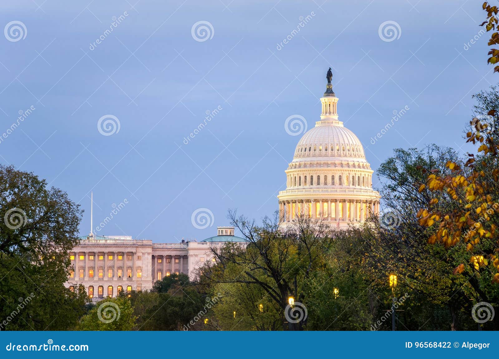 Capitol Building at Dusk stock photo. Image of background - 96568422