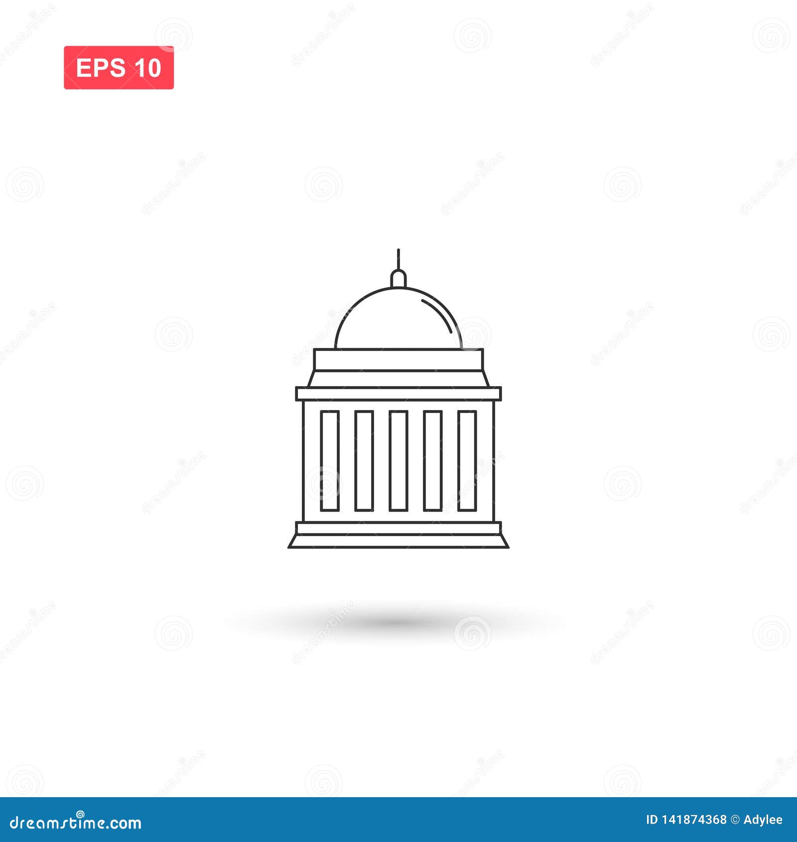 Capitol Building Icon Vector Isolated Stock Vector - Illustration of ...