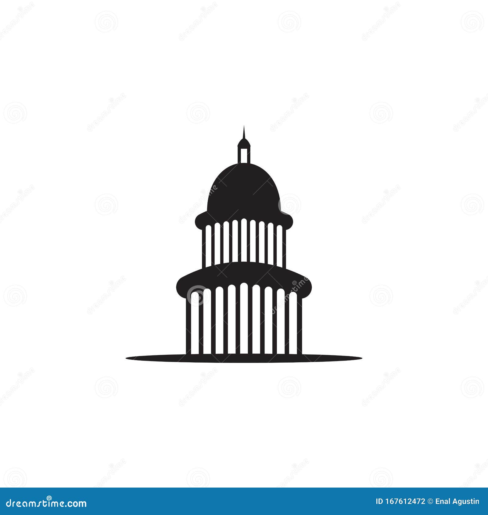 Capitol Building Landmark Logo Design Vector Template Stock Vector ...