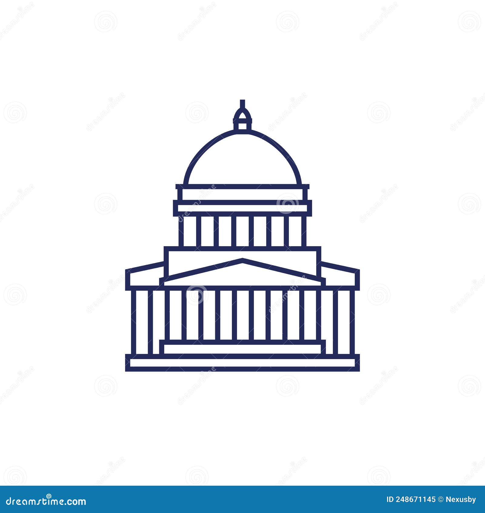 Simple Congress Building Drawing