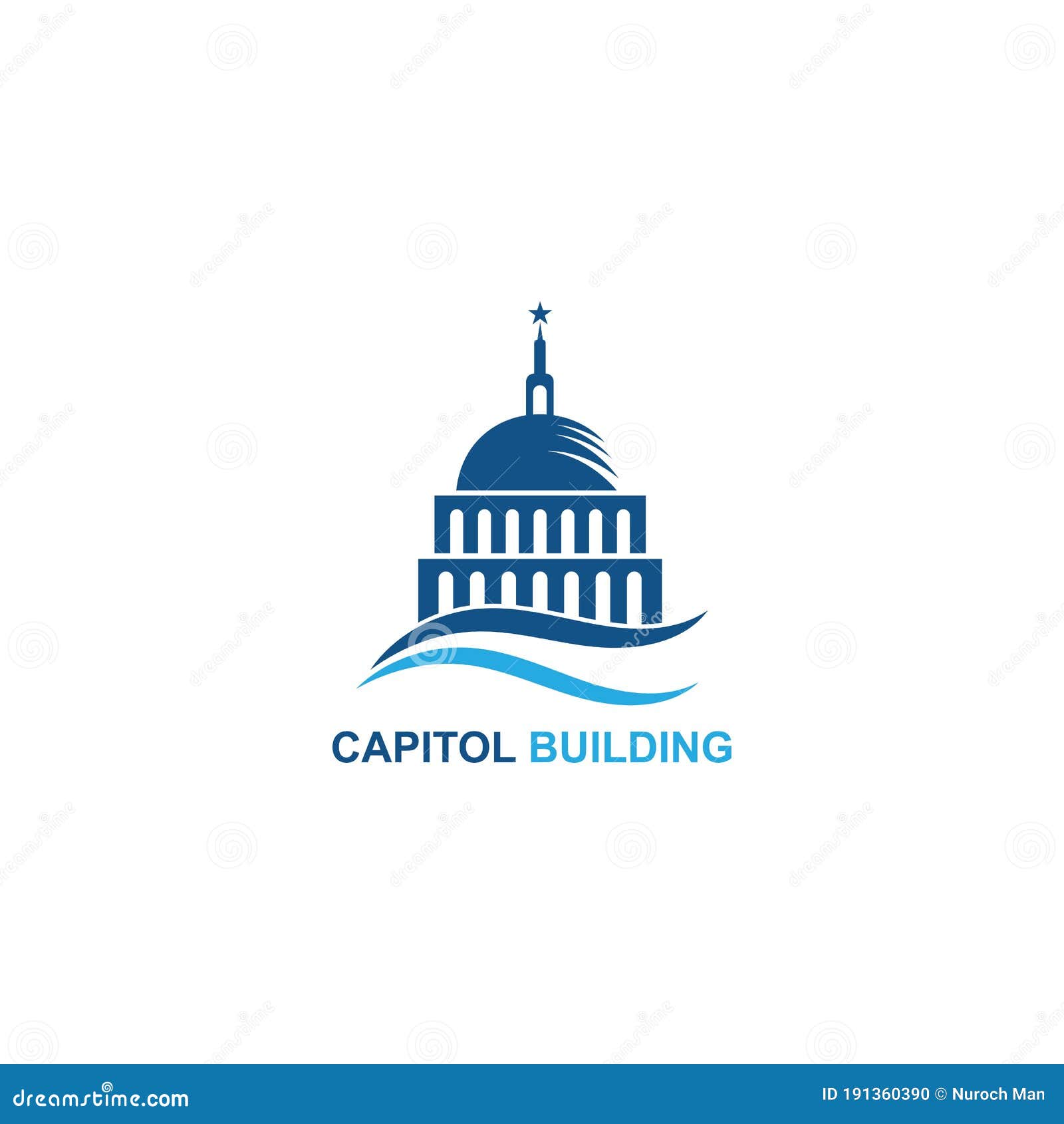 Capitol Building Logo Design Vector Icon. Stock Vector - Illustration ...