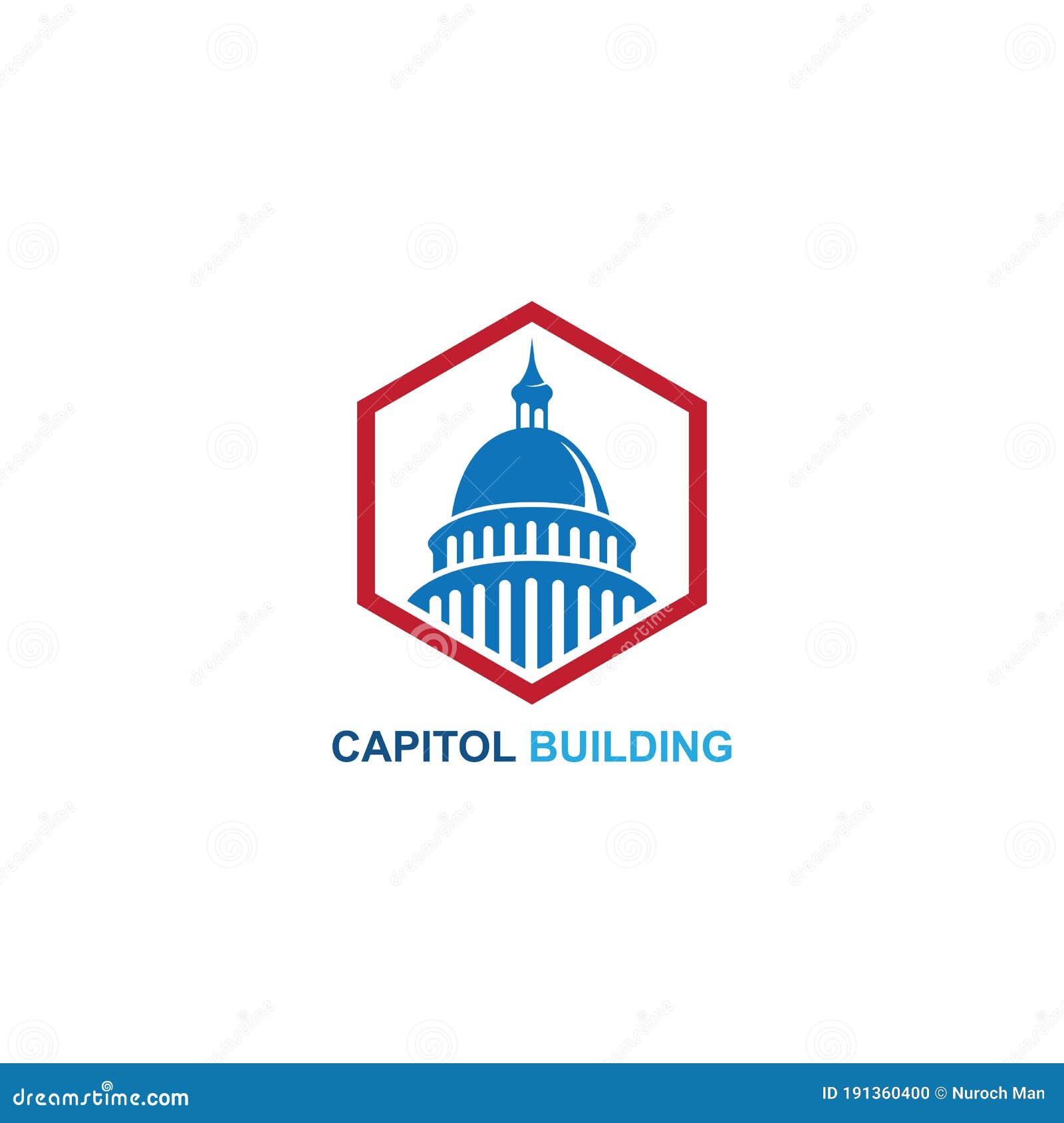 Capitol Building Logo Design Vector Icon. Stock Vector - Illustration ...