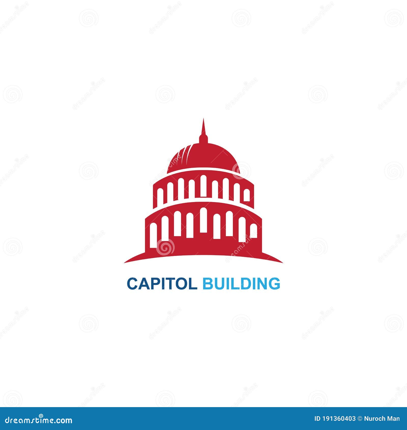 Capitol Building Logo Design Vector Icon. Stock Vector - Illustration ...
