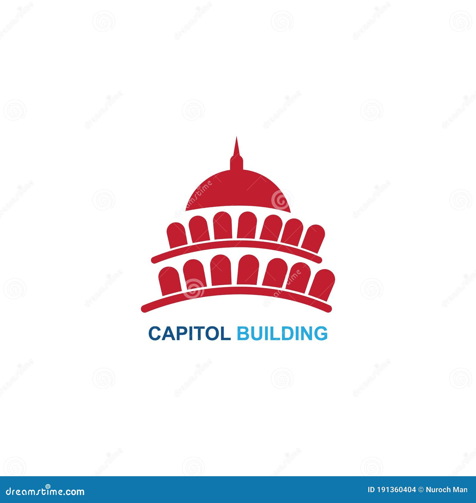 Capitol Building Logo Design Vector Icon. Stock Vector - Illustration ...
