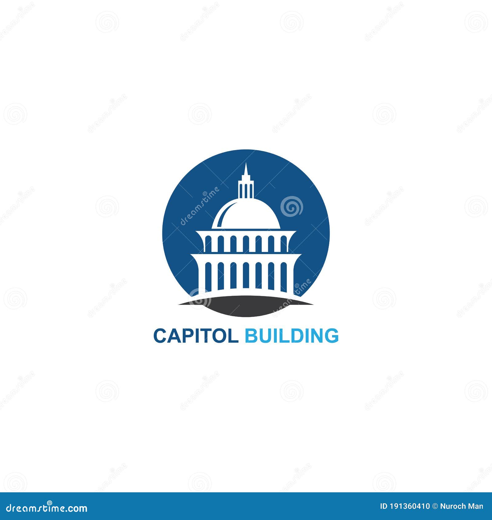 Capitol Building Logo Design Vector Icon. Stock Vector - Illustration ...