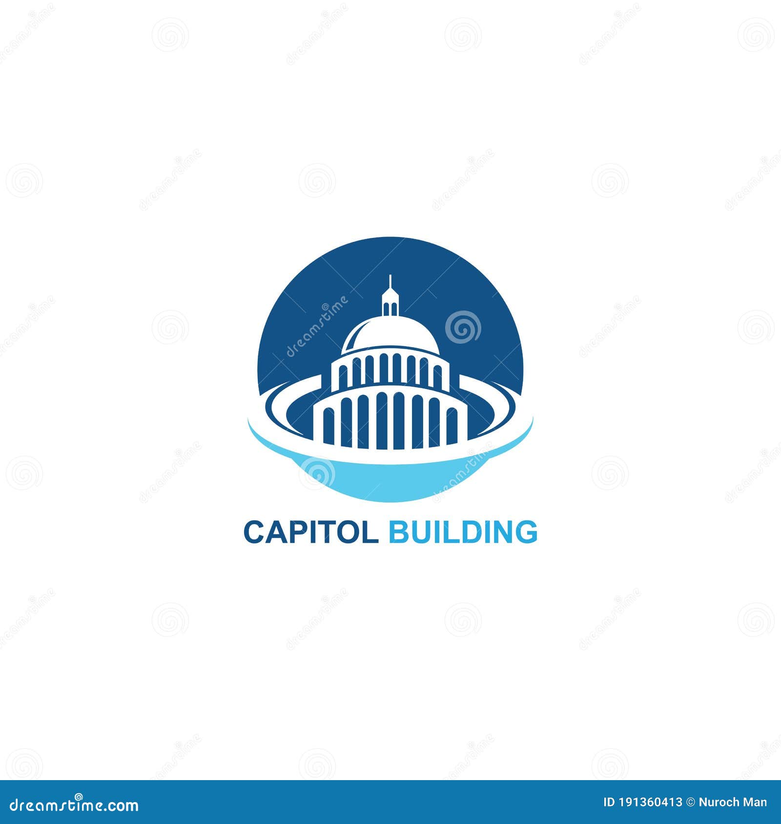 Capitol Building Logo Design Vector Icon. Stock Vector - Illustration ...