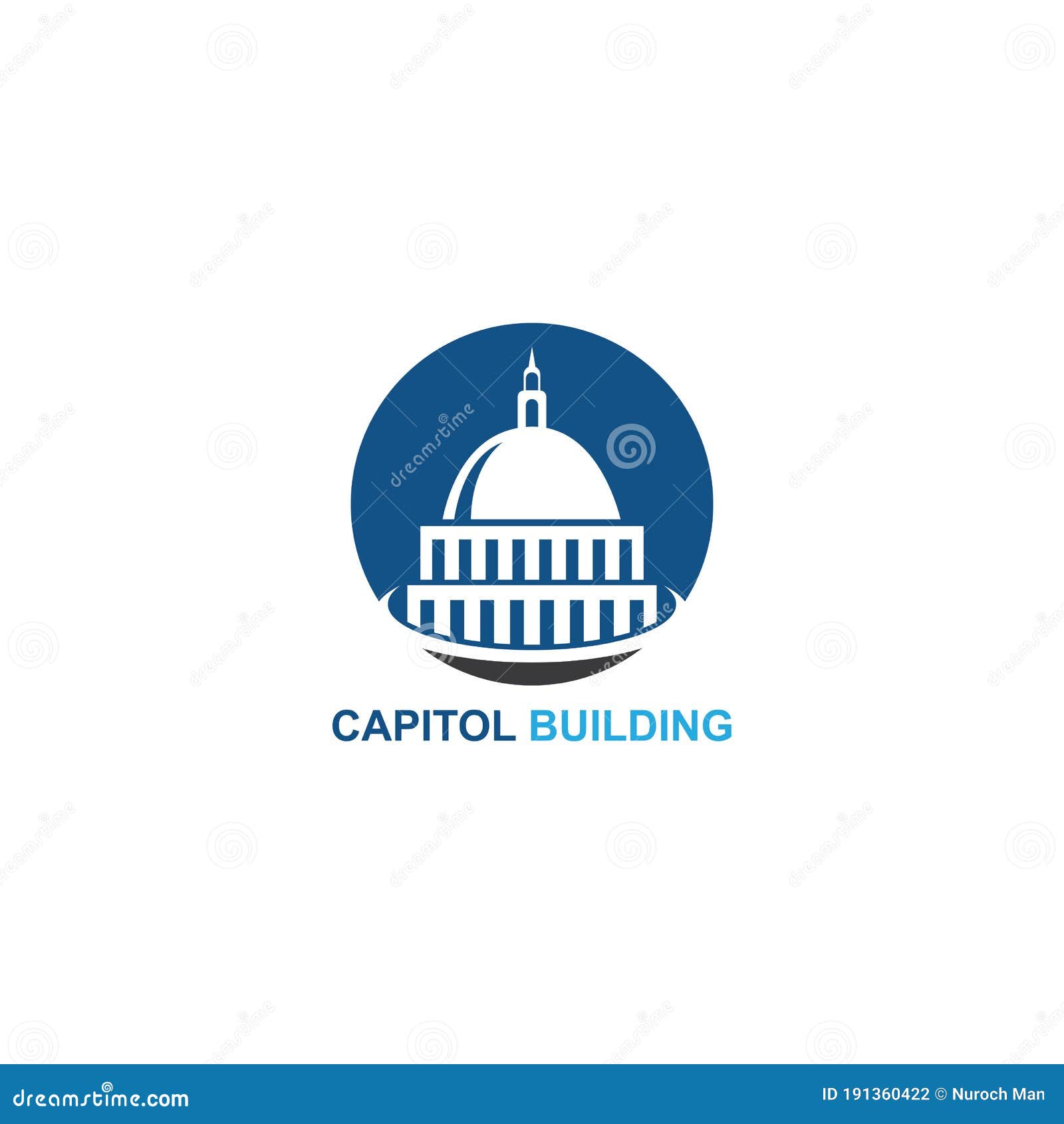 Capitol Building Logo Design Vector Icon. Stock Vector - Illustration ...