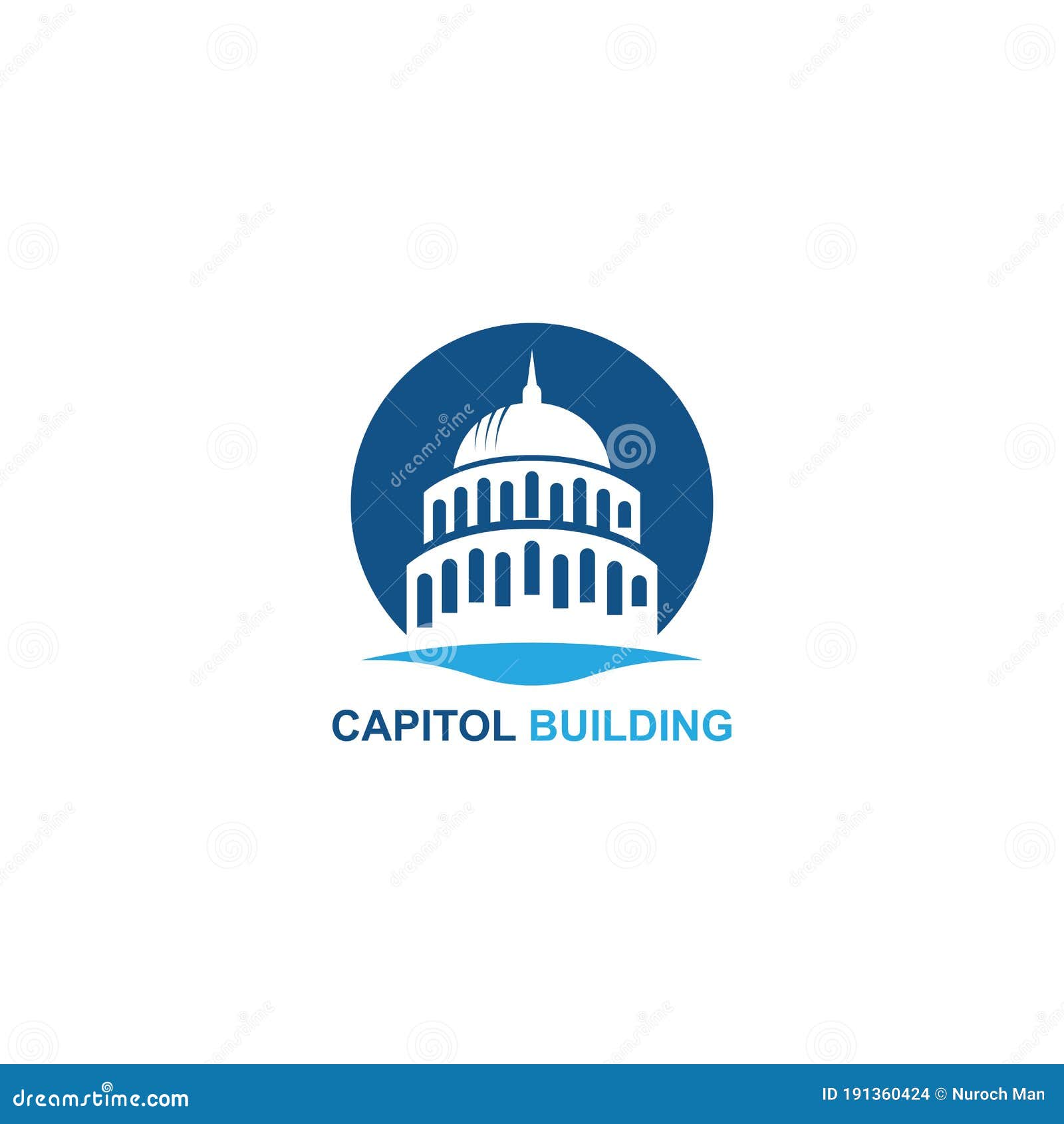Capitol Building Logo Design Vector Icon. Stock Vector - Illustration ...