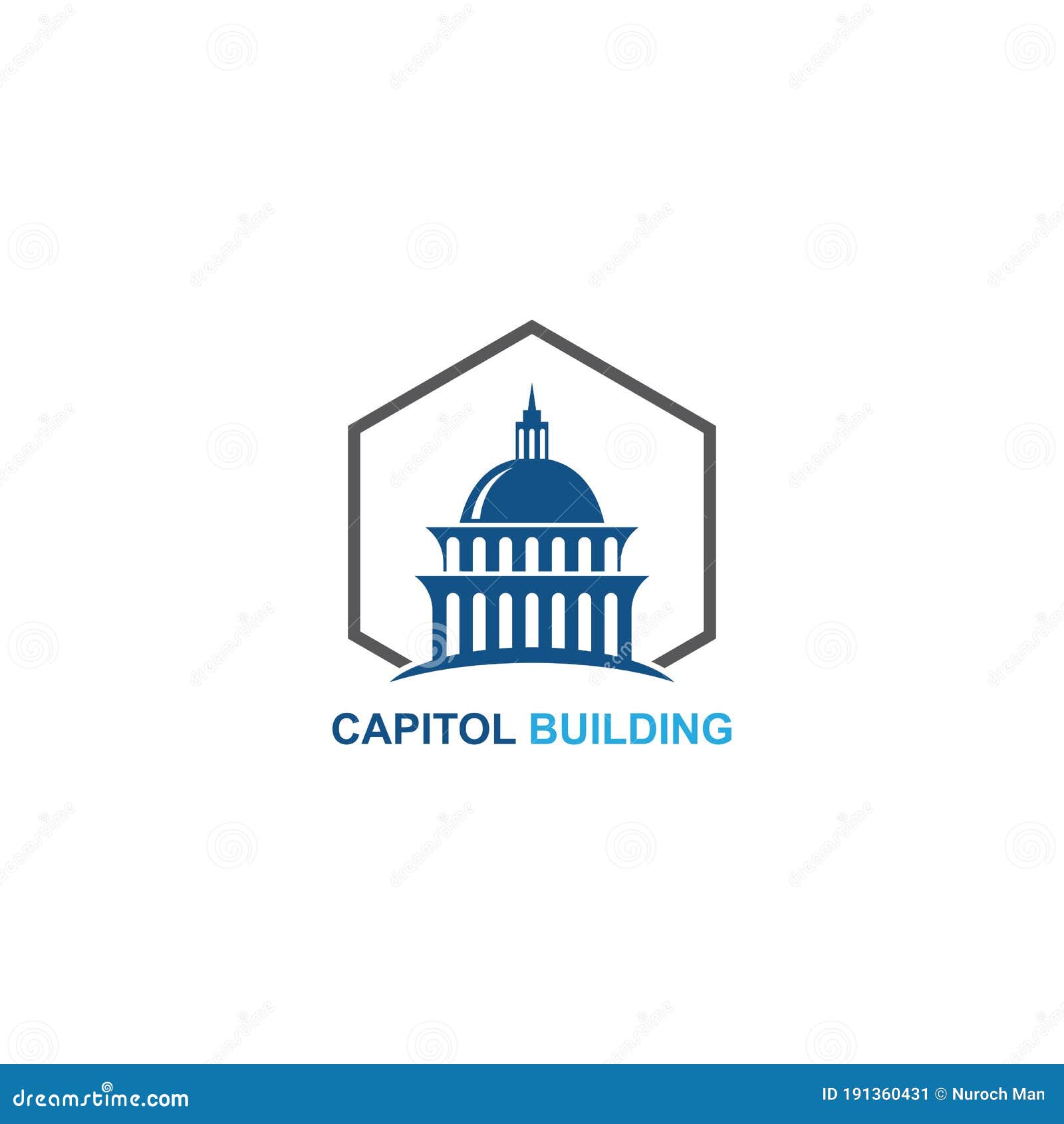 Capitol Building Logo Design Vector Icon. Stock Vector - Illustration ...