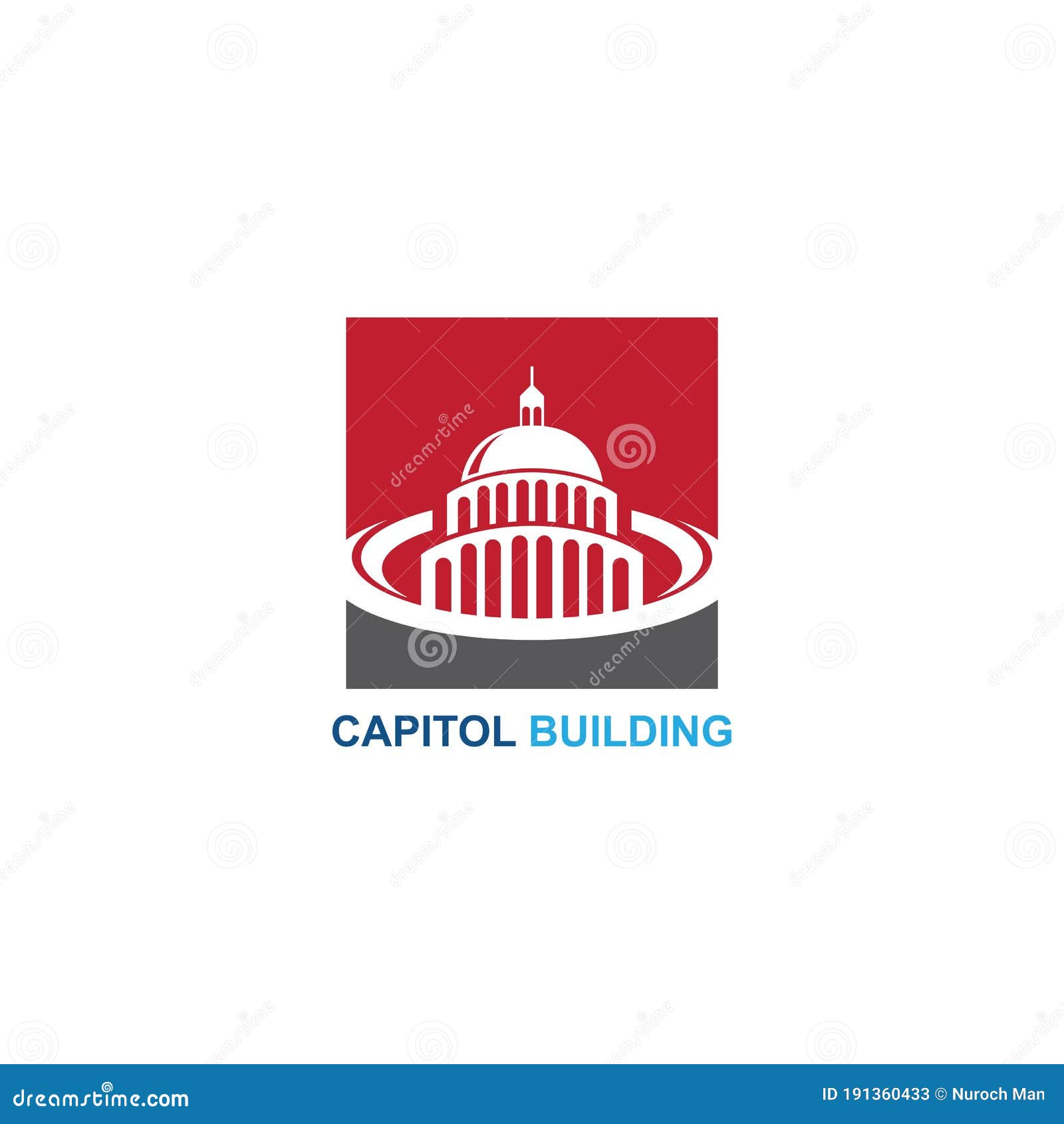 Capitol Building Logo Design Vector Icon. Stock Vector - Illustration ...