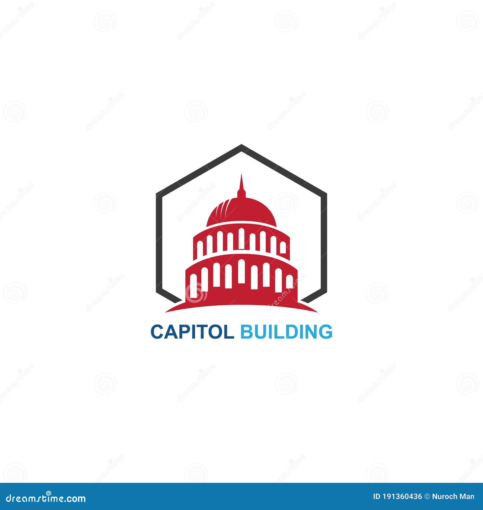 Capitol Building Logo Design Vector Icon. Stock Vector - Illustration ...