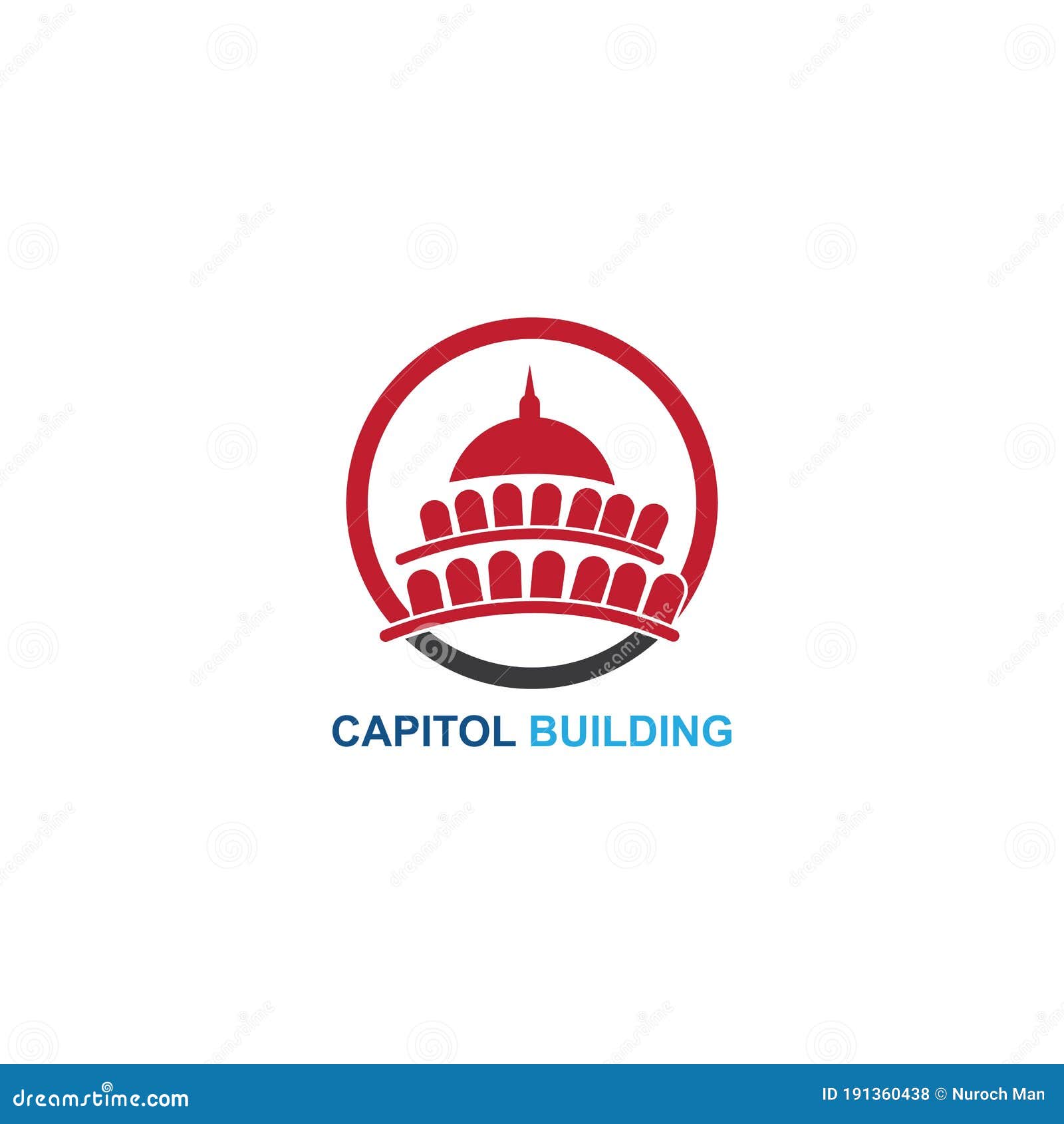 Capitol Building Logo Design Vector Icon. Stock Vector - Illustration ...