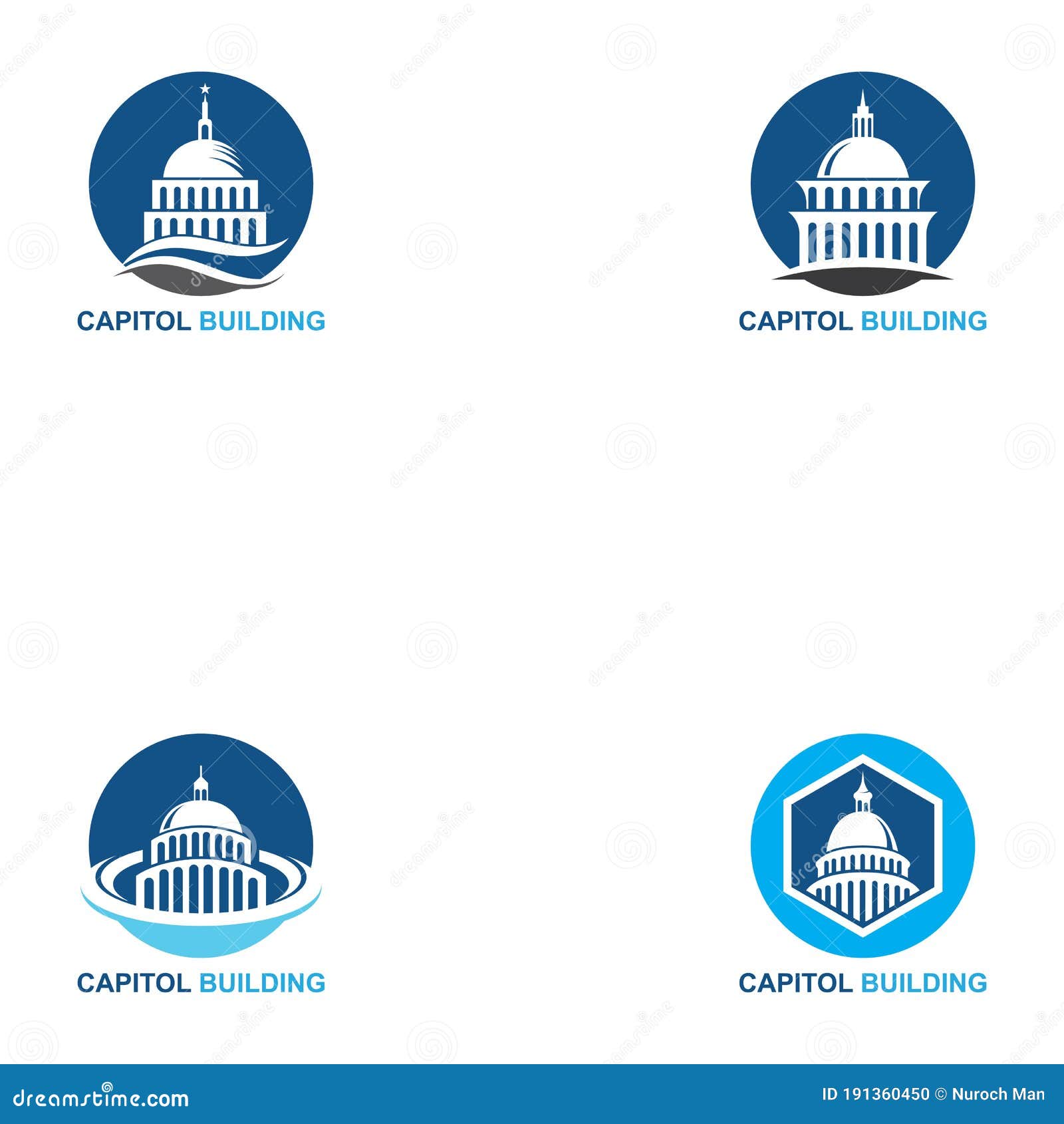 Capitol Building Logo Design Vector Icon. Stock Vector - Illustration ...
