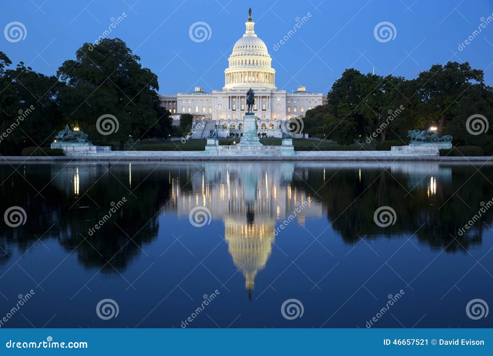 Capitol building at night. stock image. Image of legislative - 46657521