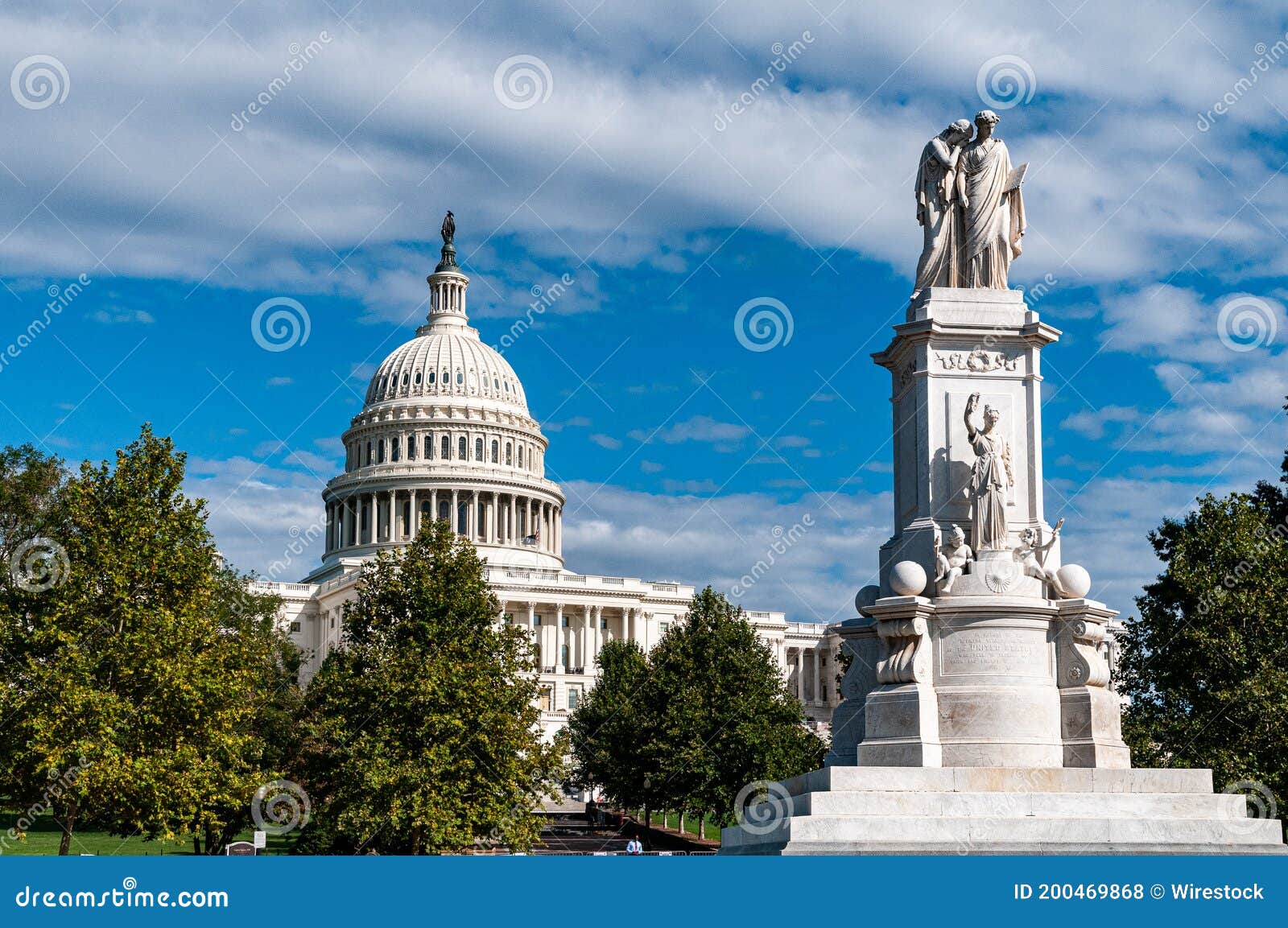 Capitol Building and Peace Monument, Washington DC, September 2020 ...