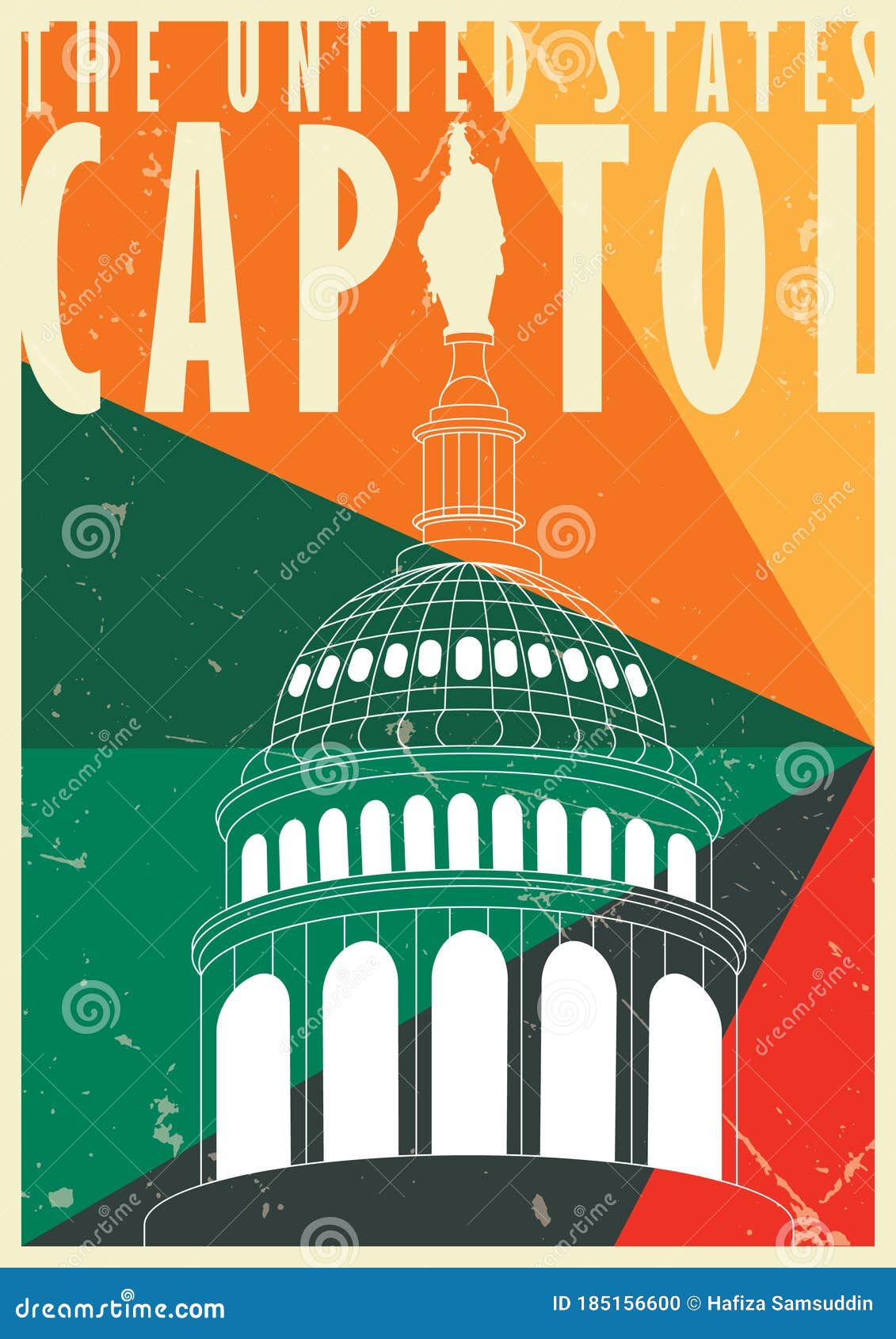 Capitol Building Poster. Vector Illustration Decorative Design Stock ...