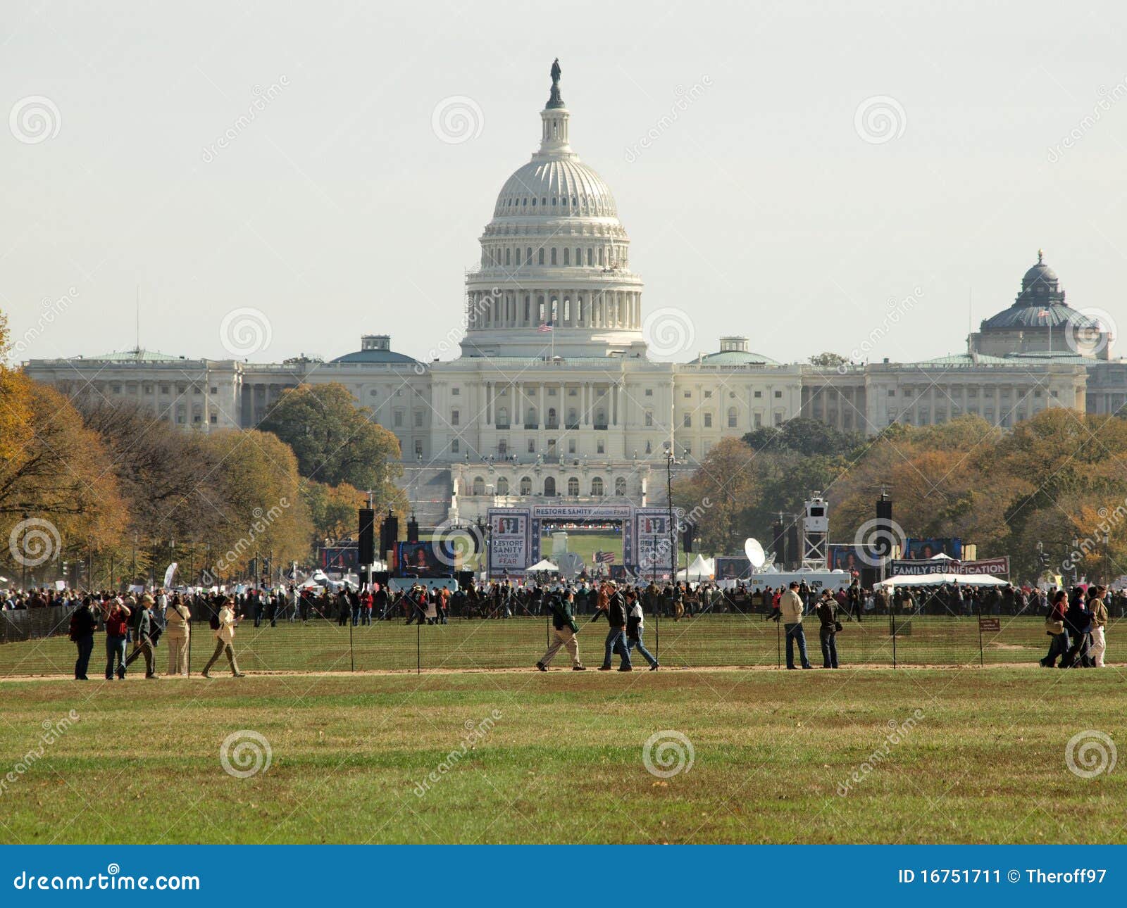 Capitol Building with Rally Stage in Front Editorial Photo - Image of ...