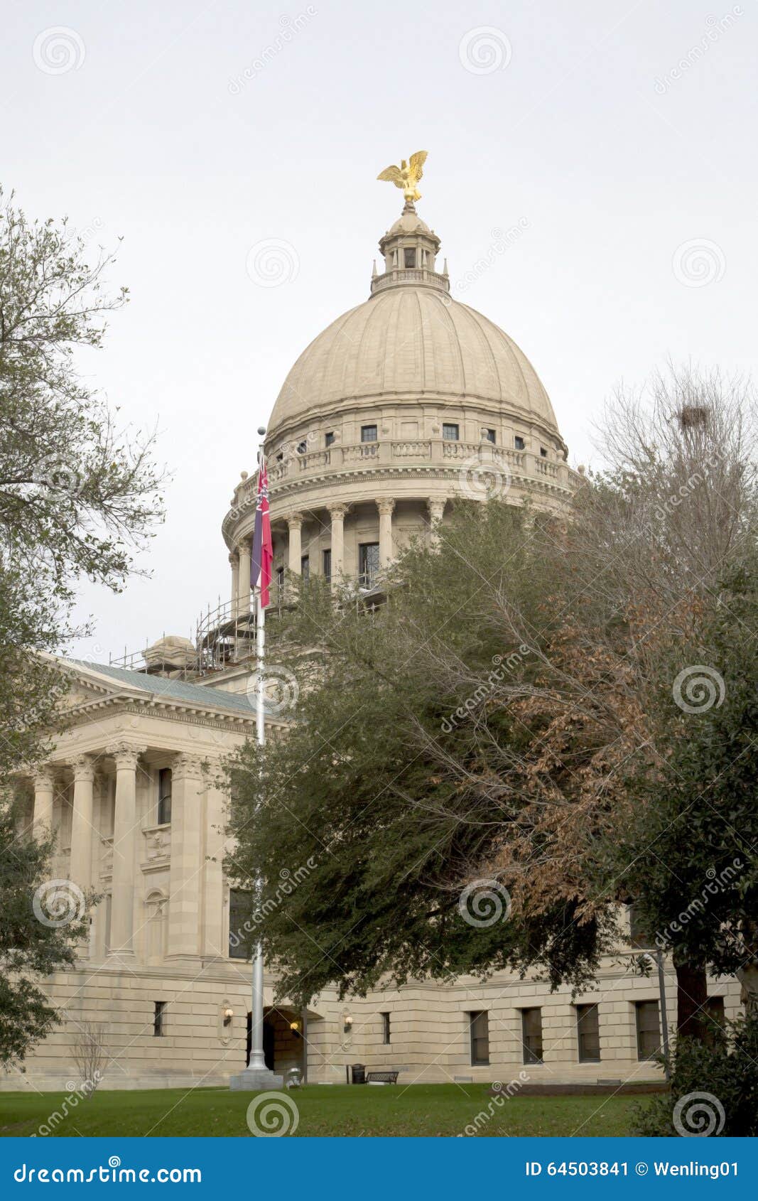 Capitol Building State of Mississippi Background Stock Image - Image of ...