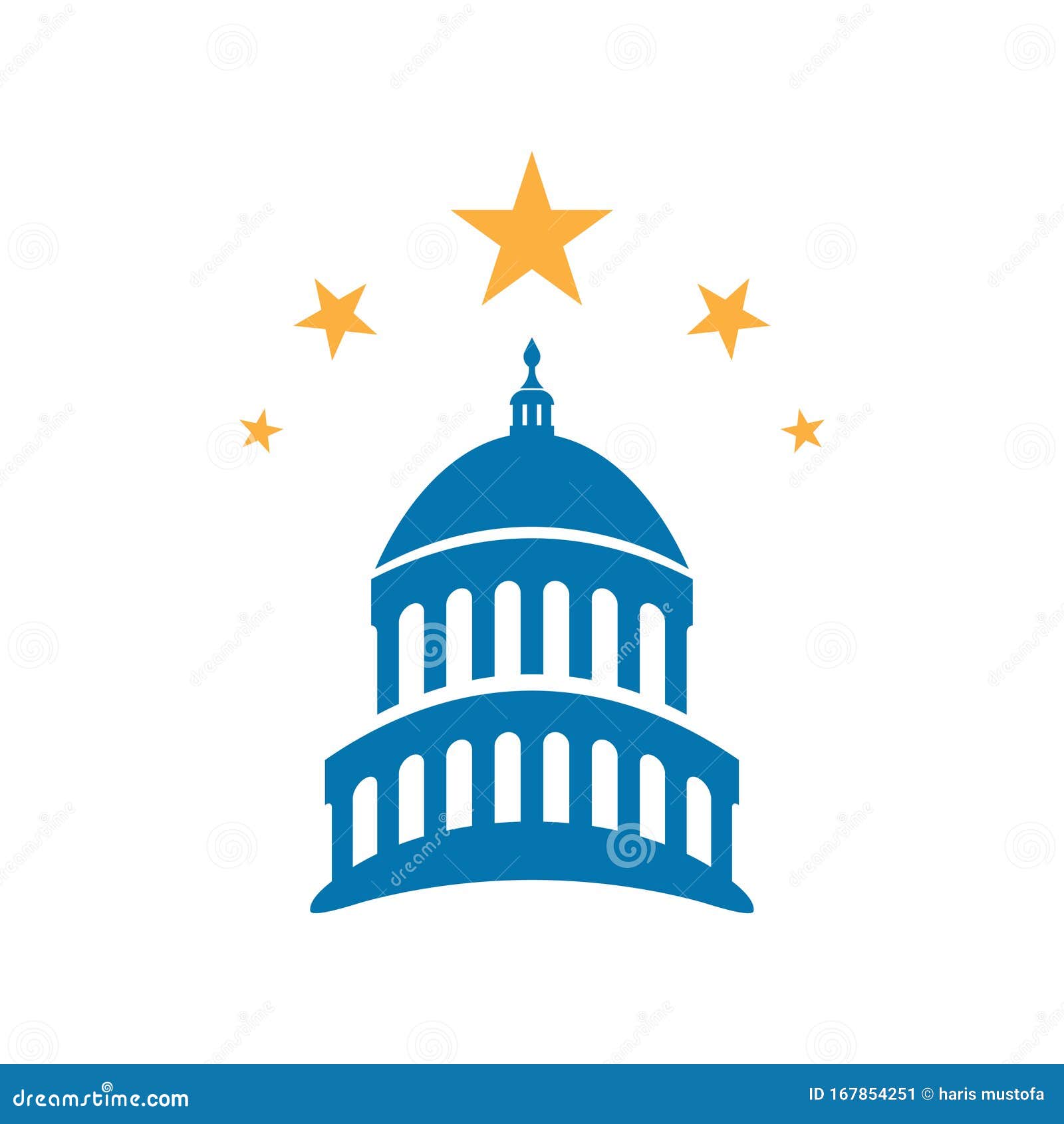 Capitol Building Usa Icon Design Template Vector Stock Vector ...