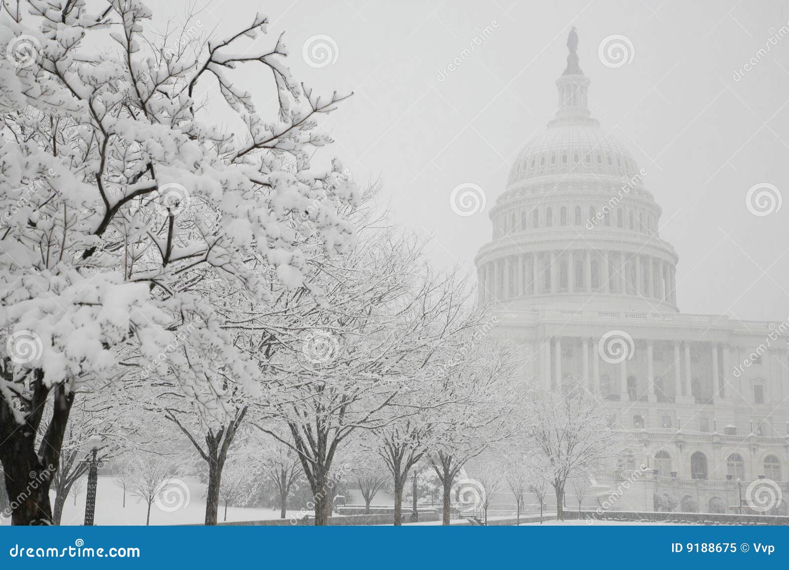 Capitol Building, Winter, Washington, DC, USA Stock Image - Image of ...