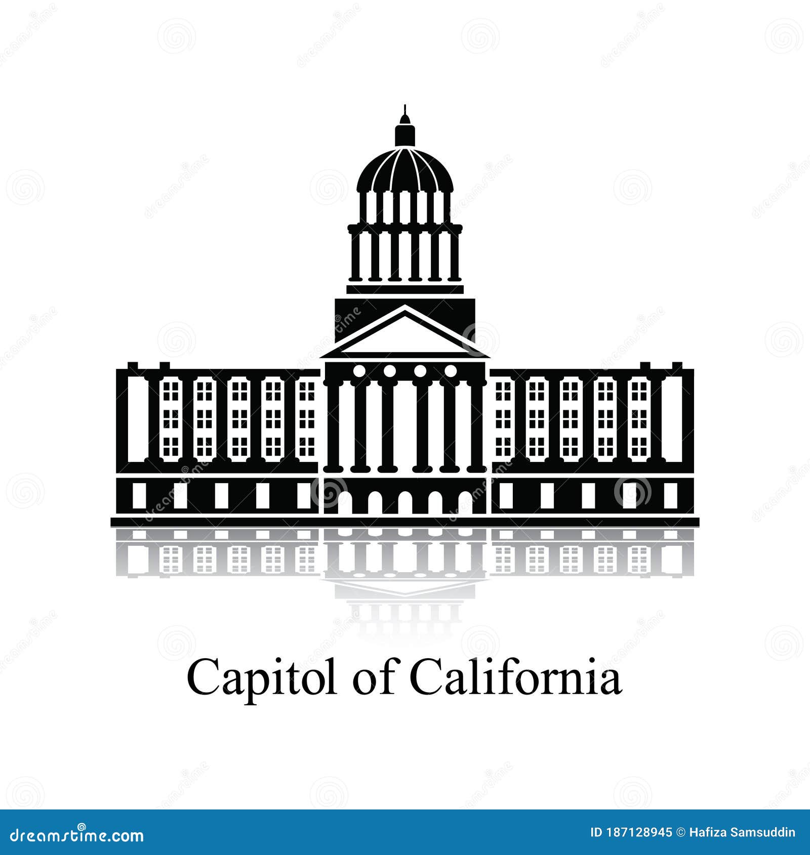 Capitol of California. Vector Illustration Decorative Design Stock ...