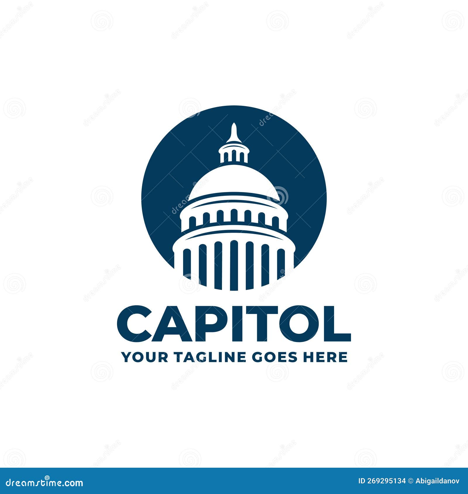 Capitol Building Logo Design Stock Vector - Illustration of ...