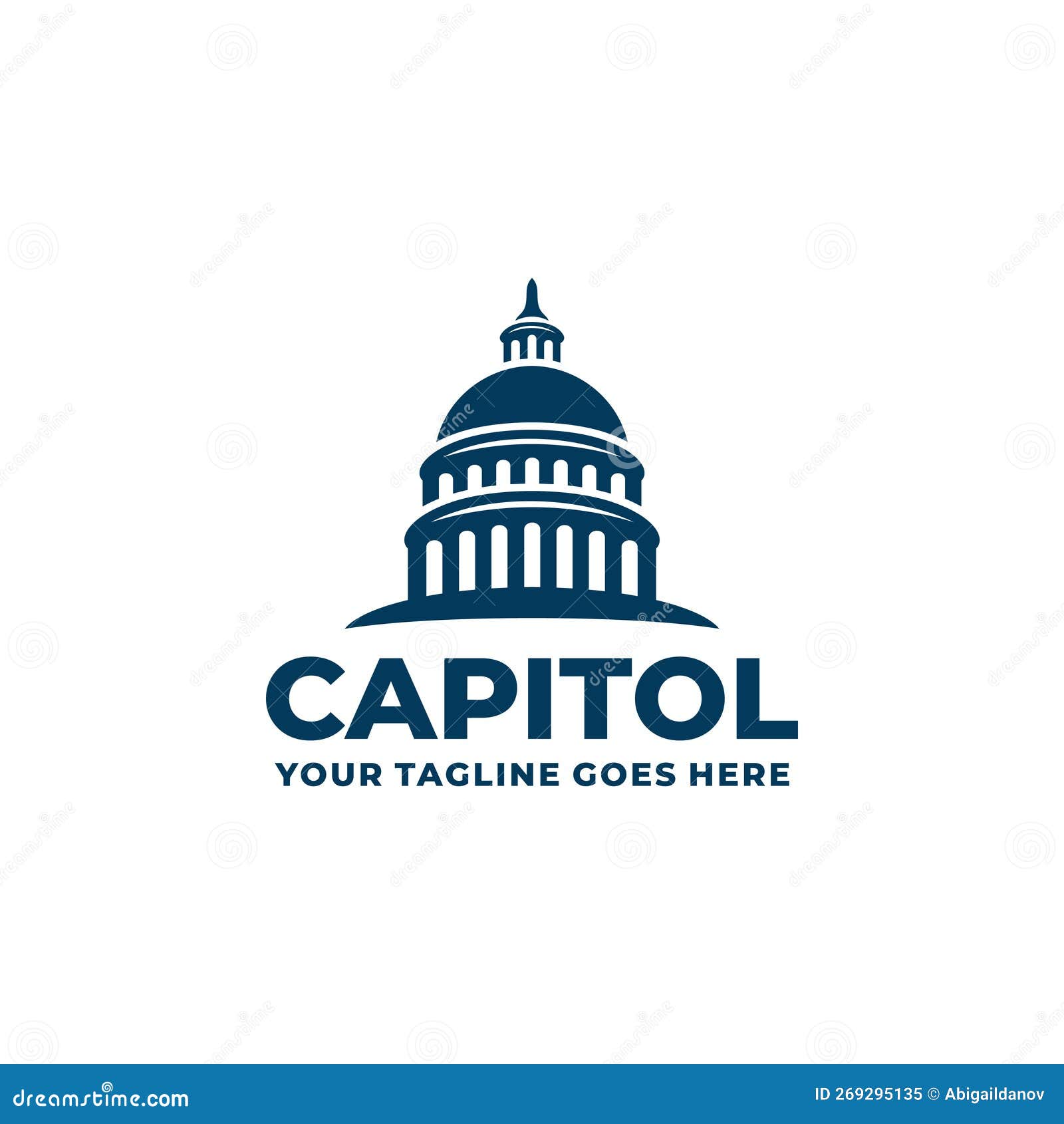 Capitol Building Logo Design Stock Vector - Illustration of iconic ...