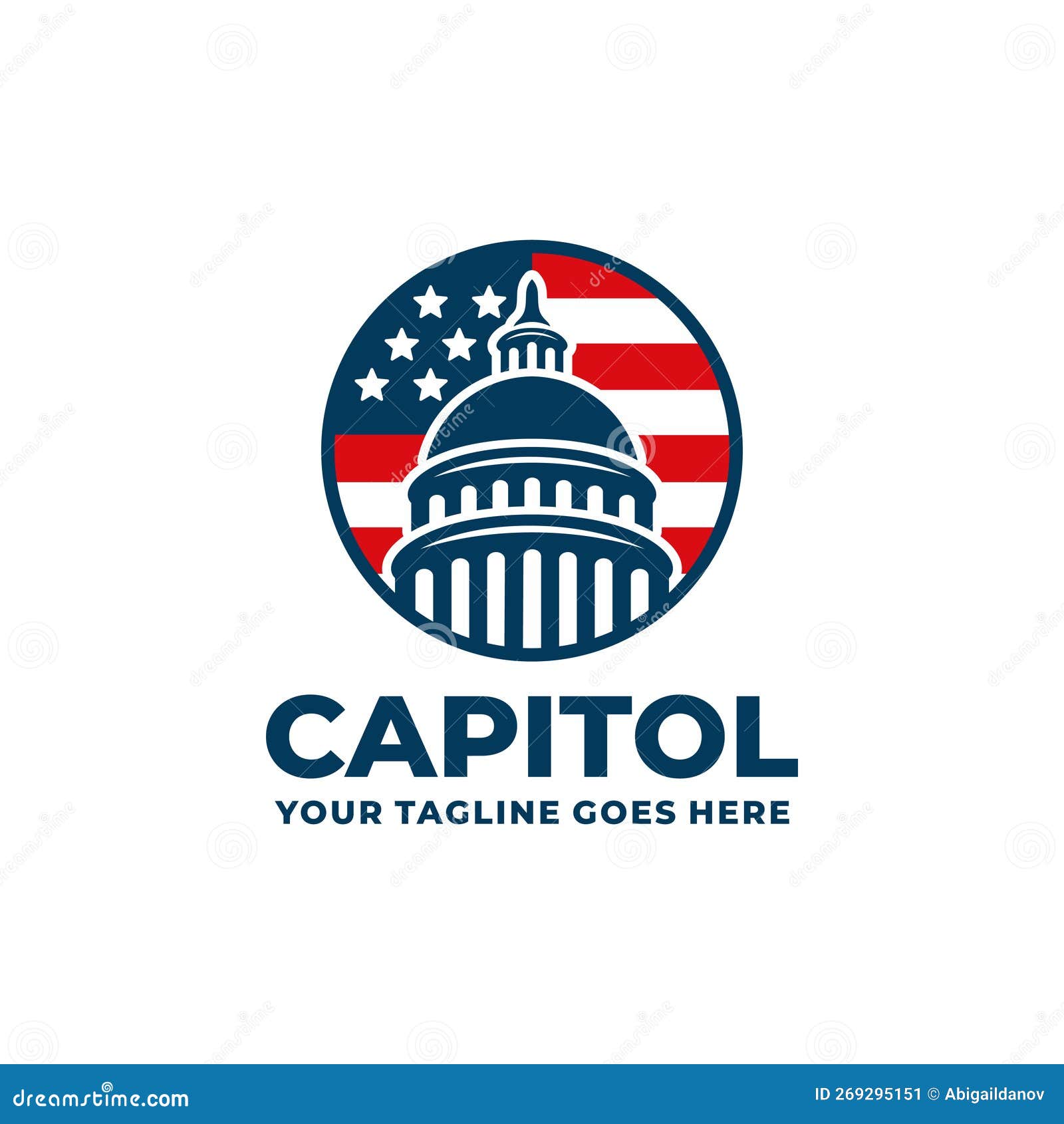 Capitol Building Logo Design Stock Vector - Illustration of iconic ...