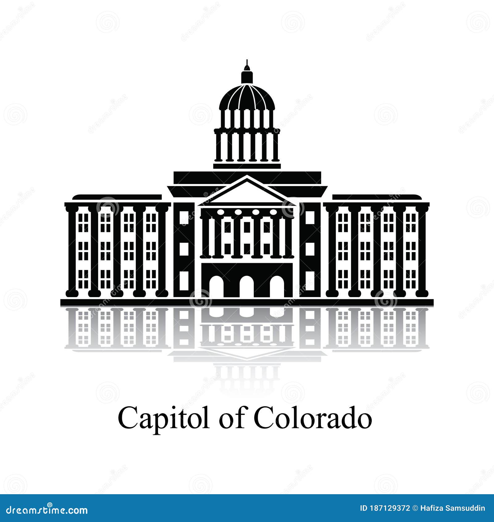 Capitol of Colorado. Vector Illustration Decorative Design Stock Vector ...