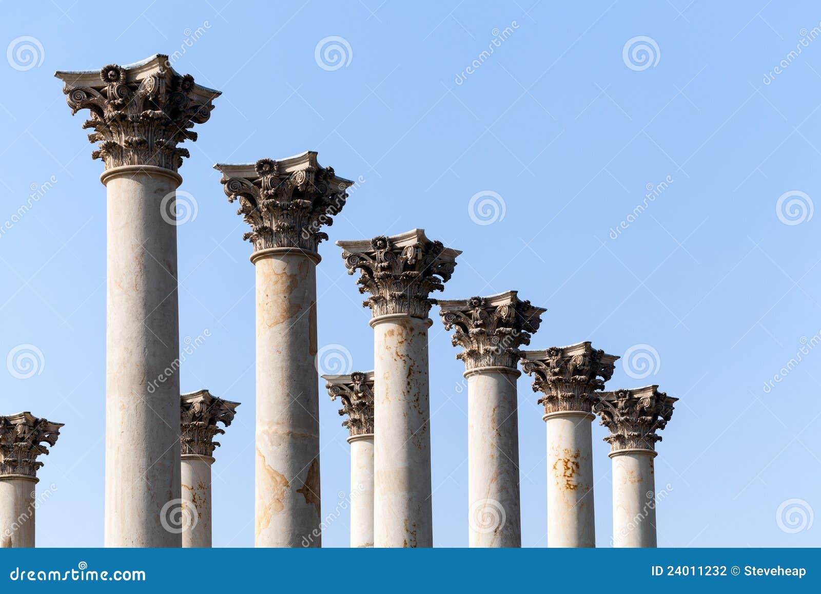 Capitol Columns in National Arboretum DC Stock Photo - Image of color ...