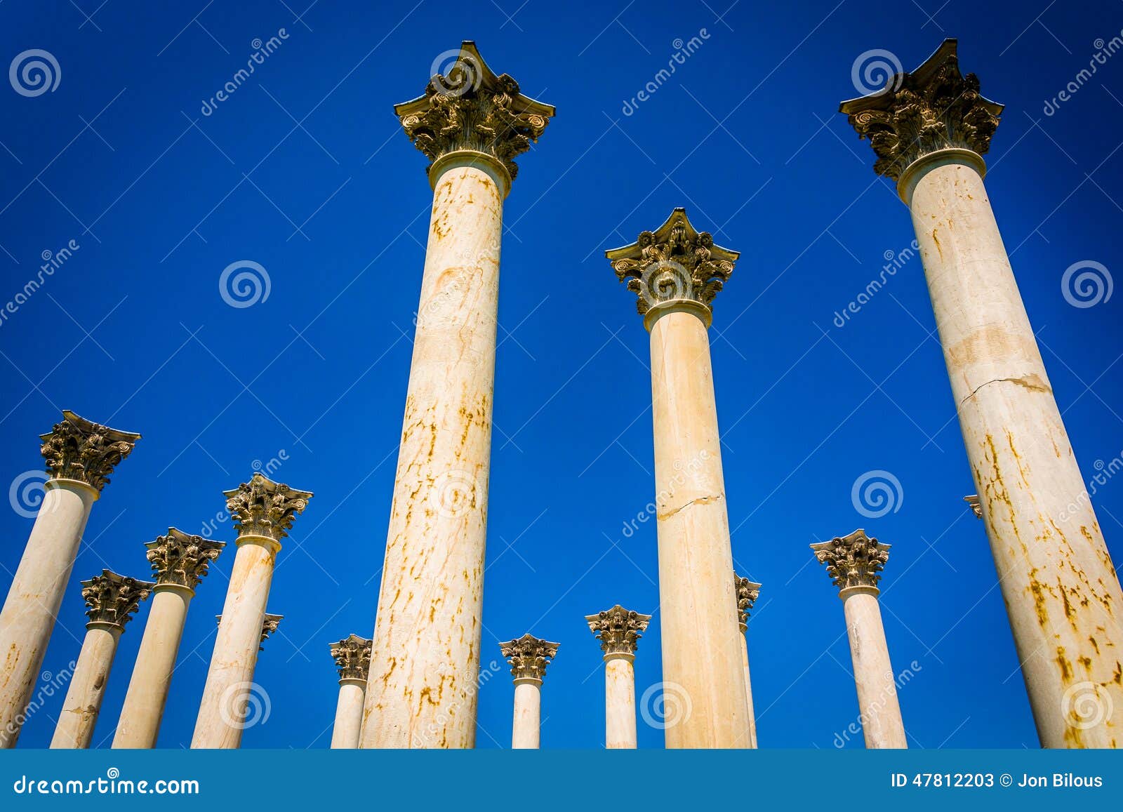 The Capitol Columns at the National Arboretum in Washington, DC. Stock ...