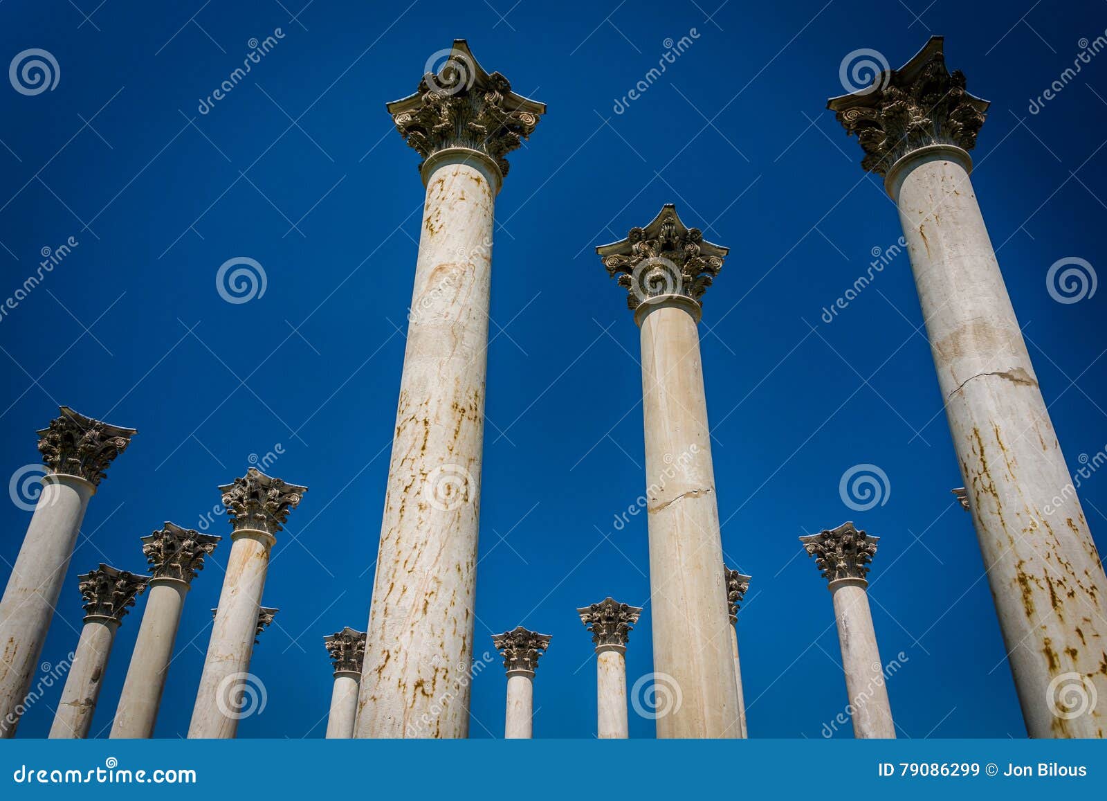 The Capitol Columns at the National Arboretum in Washington, DC. Stock ...