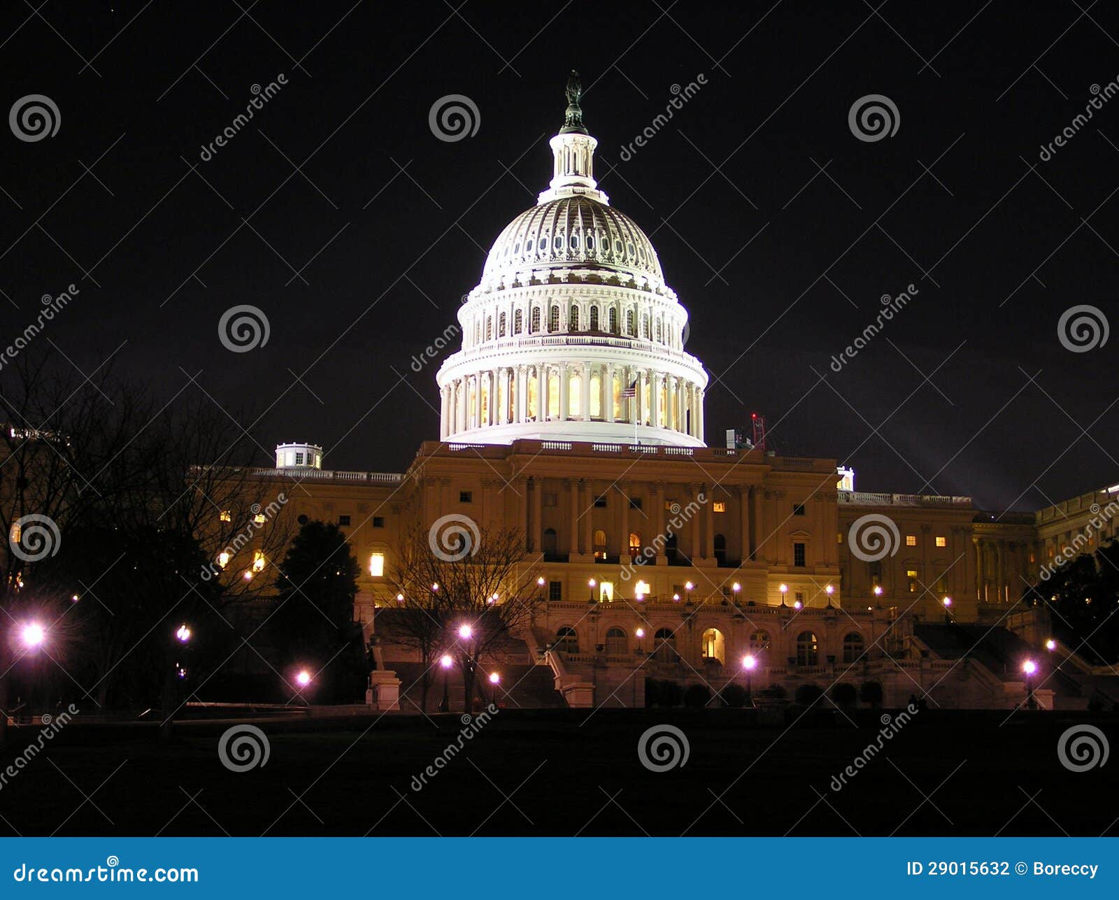 The Capitol (Congress) Building by Night, Washington DC Stock Photo ...