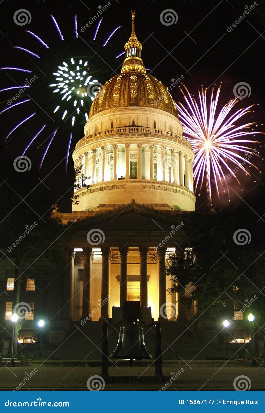 Capitol Fireworks stock image. Image of government, holiday - 15867177